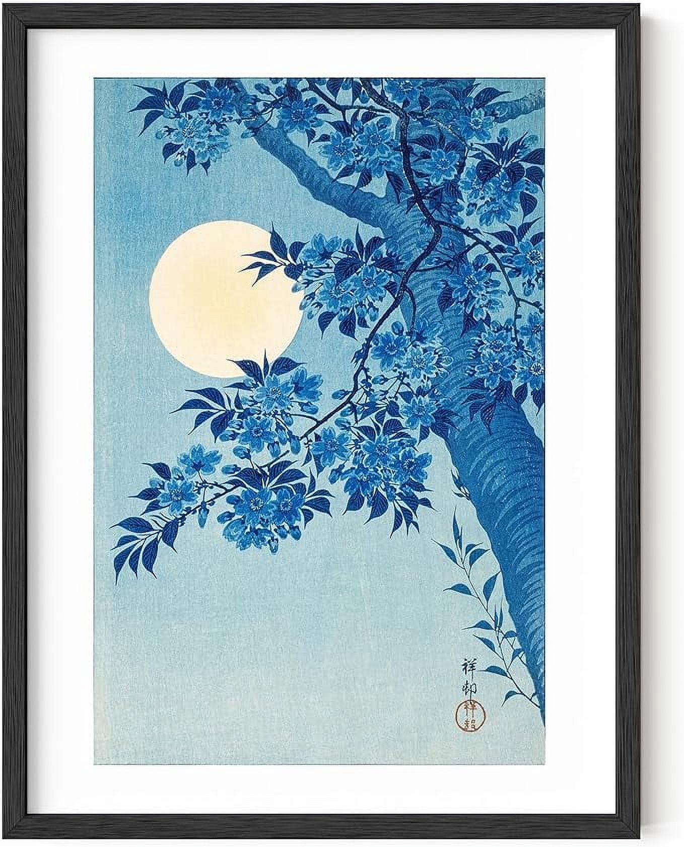 Haus and Hues Blue Posters - Japanese Japandi Traditional Blue Flower ...