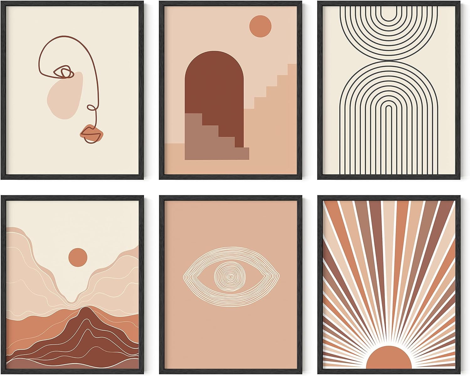 HAUS AND HUES Boho Prints for Wall Decor - Set of 6 Boho Posters and ...