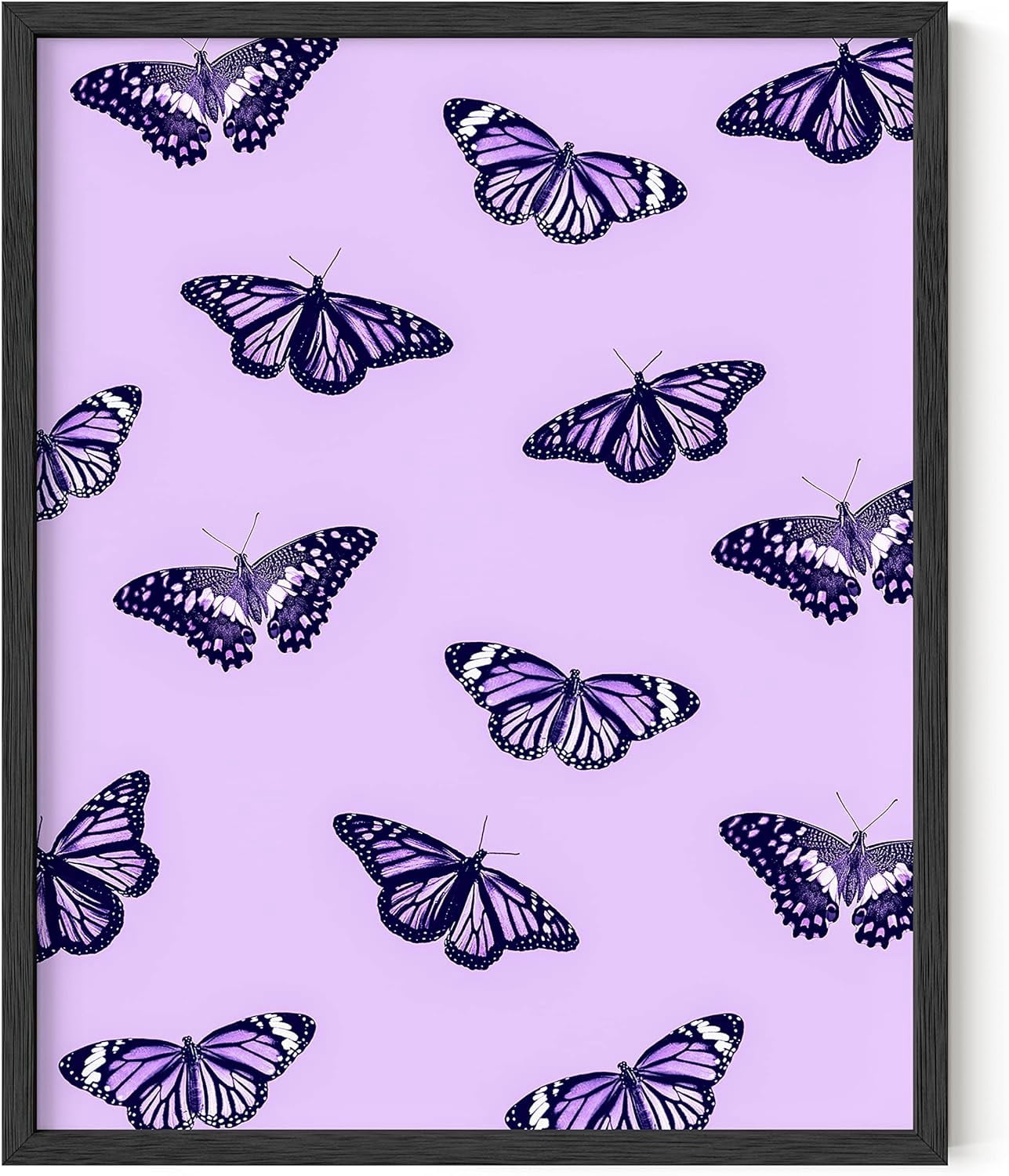 Haus and Hues Butterfly Poster Vintage Purple Wall Art - Purple ...