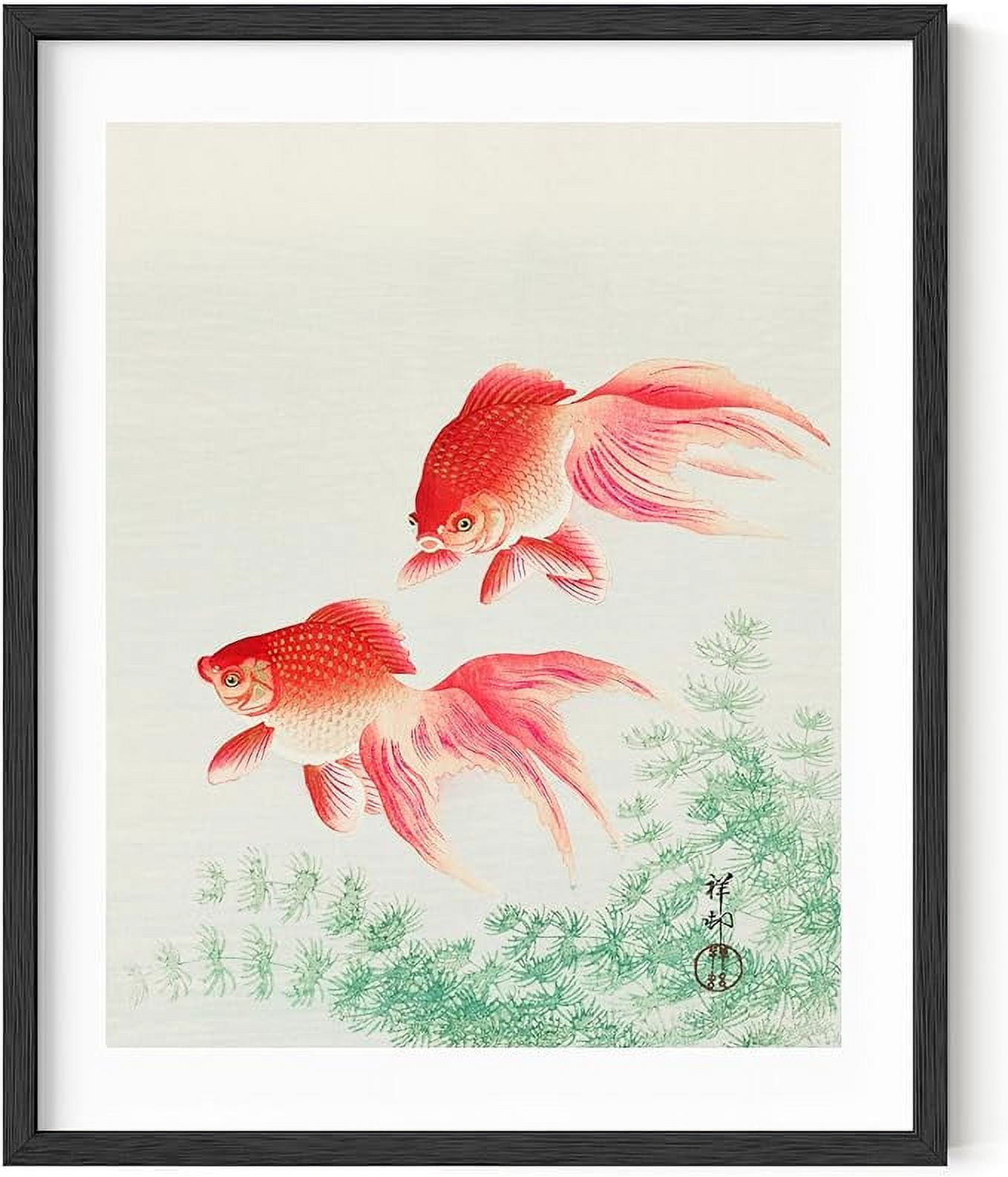 Haus and Hues Fish Poster Aesthetic Asian Art - Japanese Goldfish ...