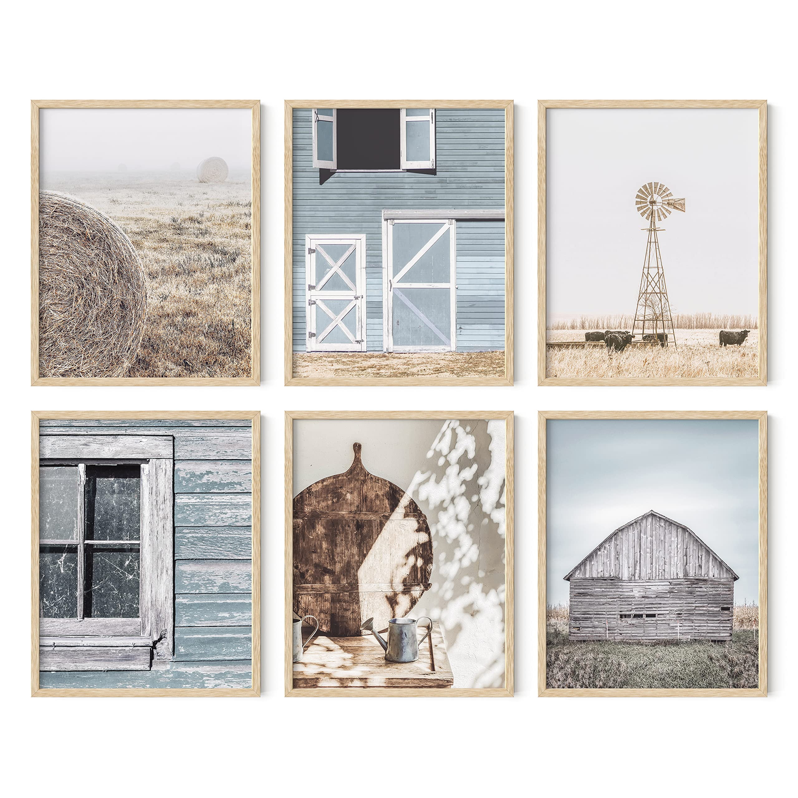 Haus and Hues Framed Barn Wall Art - Blue Wall Decor, Modern Farmhouse ...