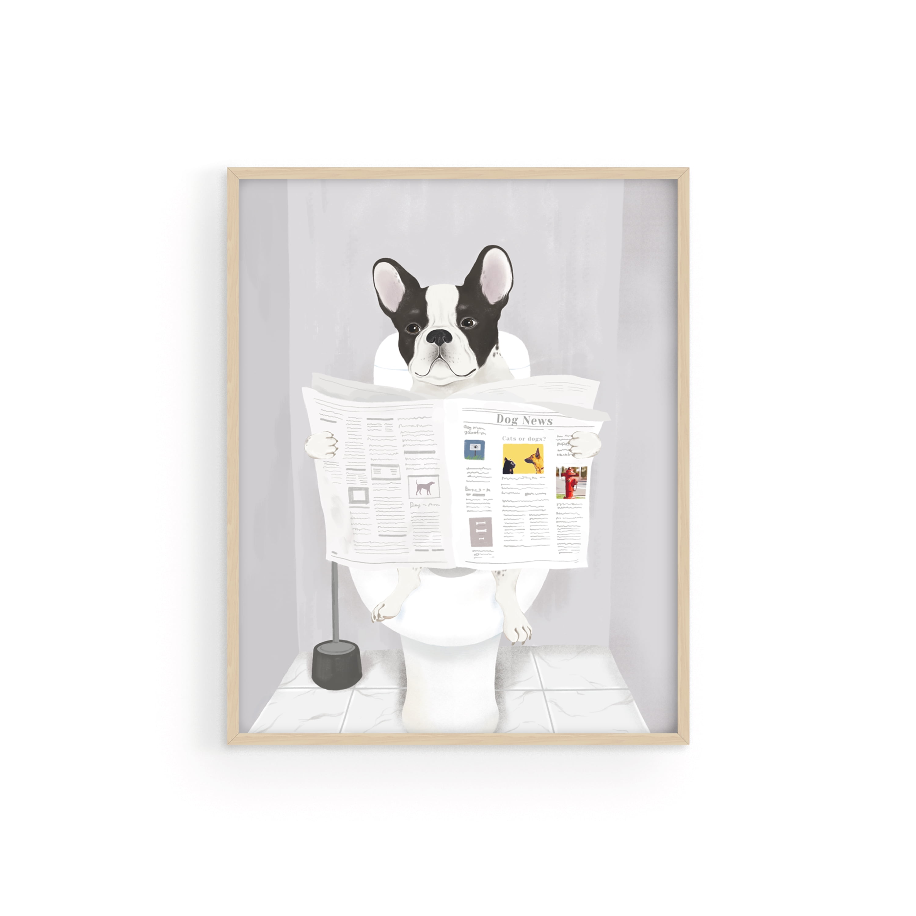 Haus and Hues Funny Dog Bathroom Decor Funny Bathroom Wall Art of Dog ...