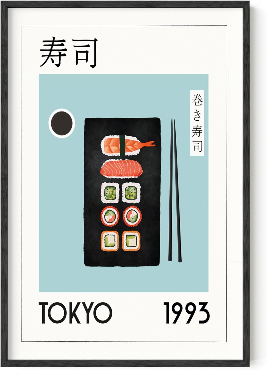 Haus and Hues Modern Kitchen Food Print - Japanese Sushi Kitchen Poster ...