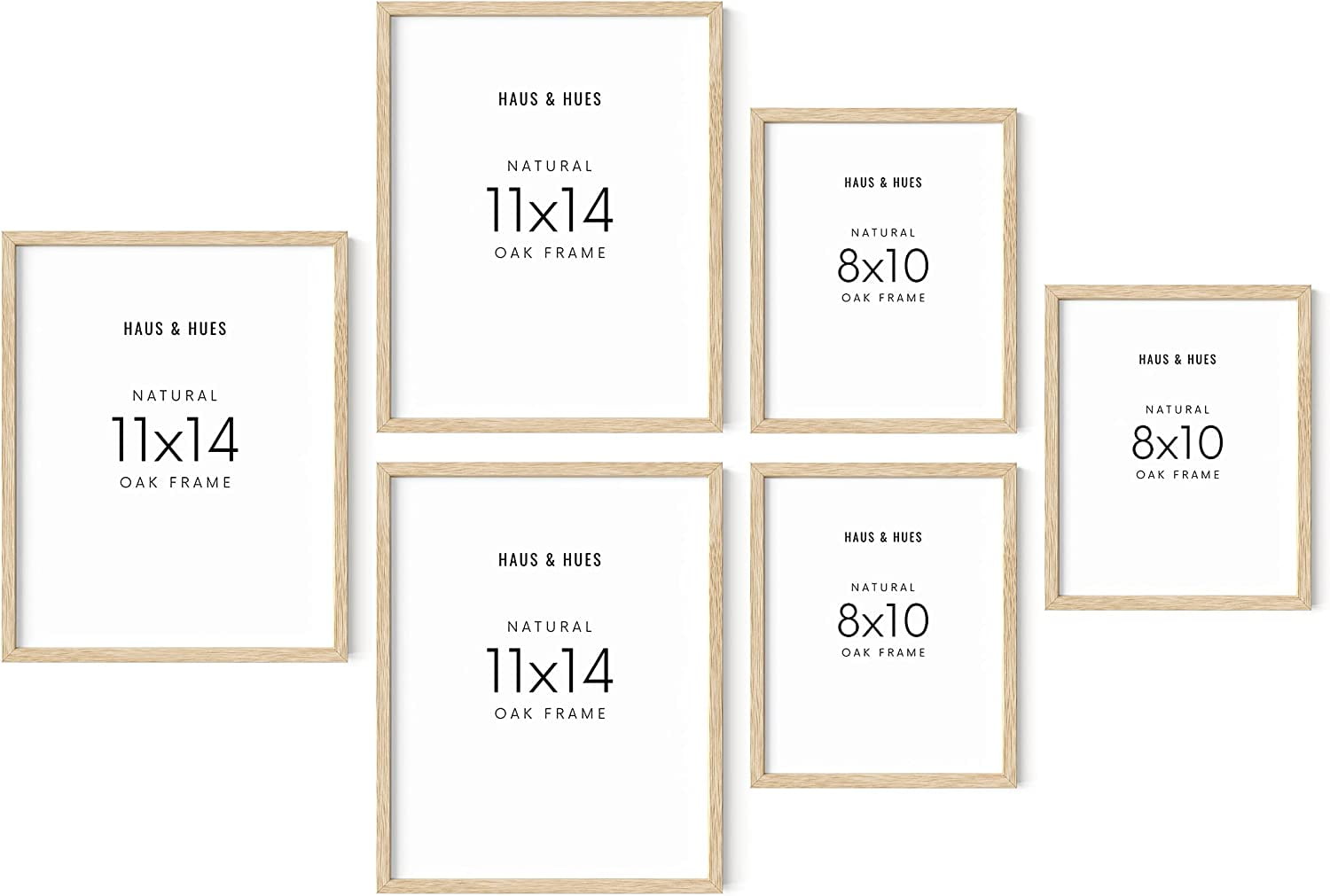 Haus and Hues Photo Frame Set - Set of 6 Picture Frame Set, Bulk Picture Frames, Frame Collage ...