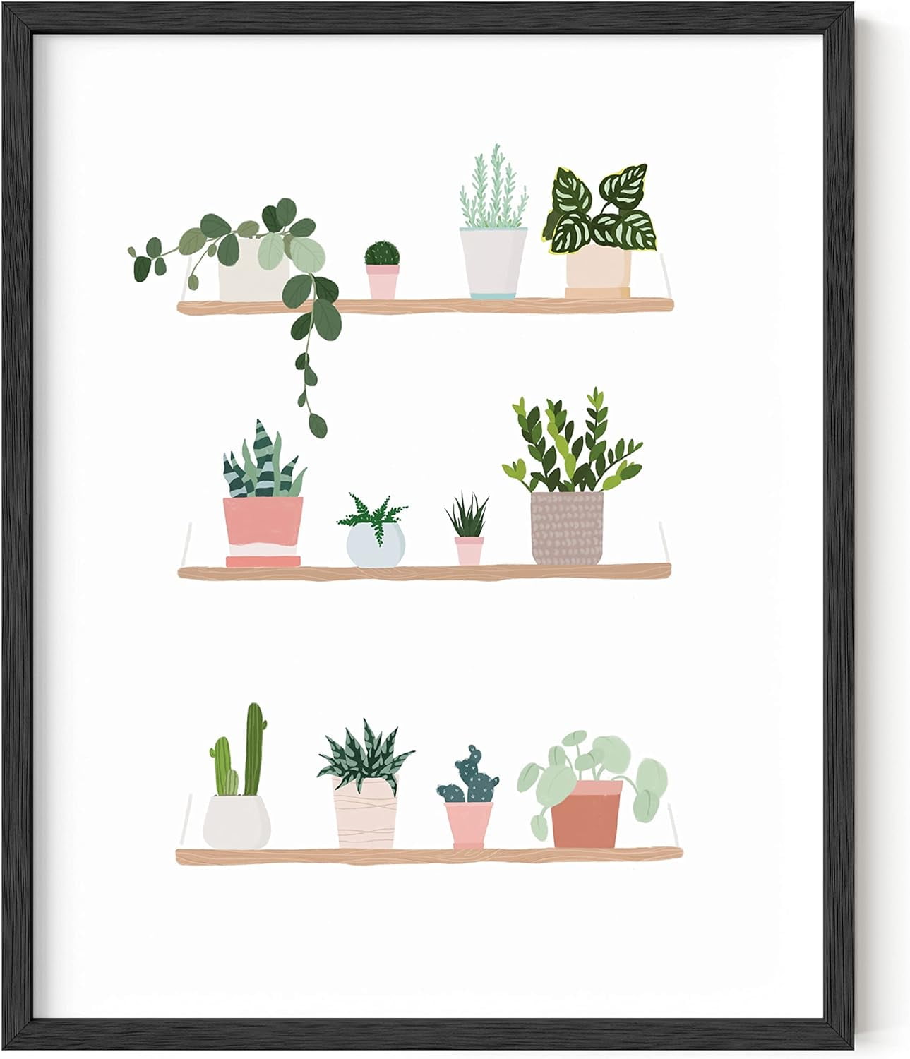Haus and Hues Plant Pictures Wall Art - Succulent Art Wall Decor, Plant ...