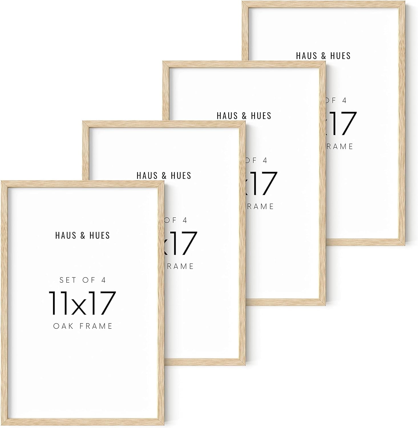Haus and Hues Set of 4 11x17 Picture Frame - 11x17 Frame Wood Gallery ...