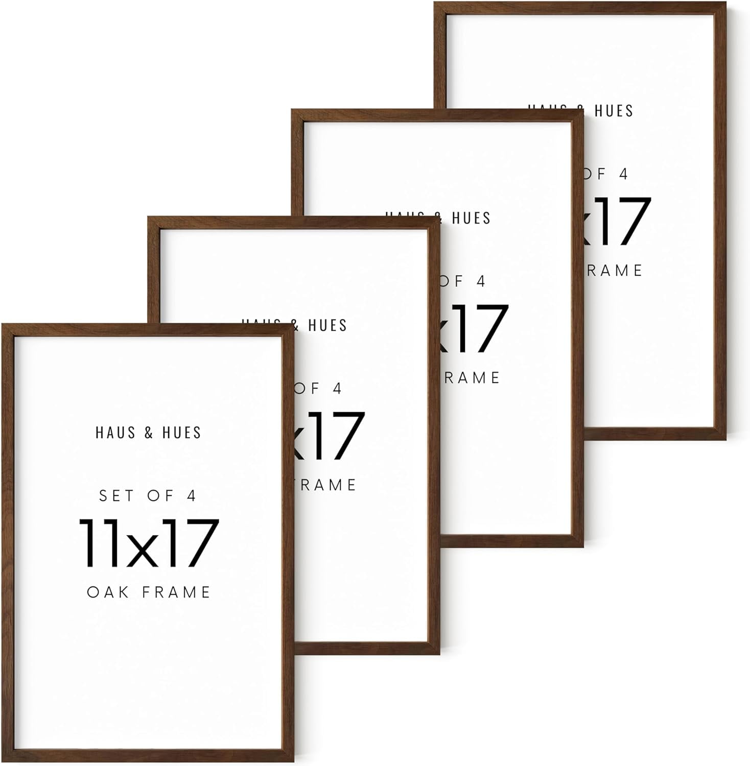 Haus and Hues Set of 4 11x17 Picture Frame - 11x17 Frame Wood Gallery ...