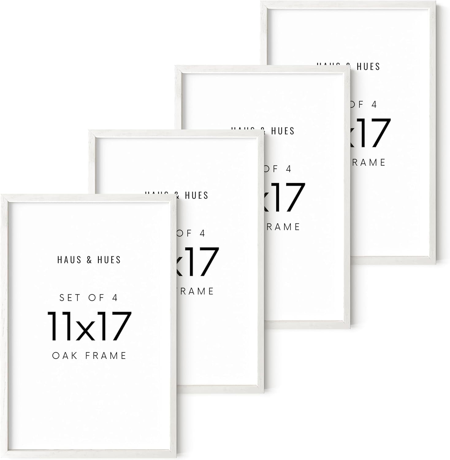 Haus and Hues Set of 4 11x17 Picture Frame - 11x17 Frame Wood Gallery ...