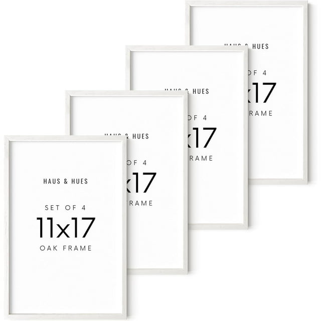 Haus and Hues Set of 4 11x17 Picture Frame - 11x17 Frame Wood Gallery ...