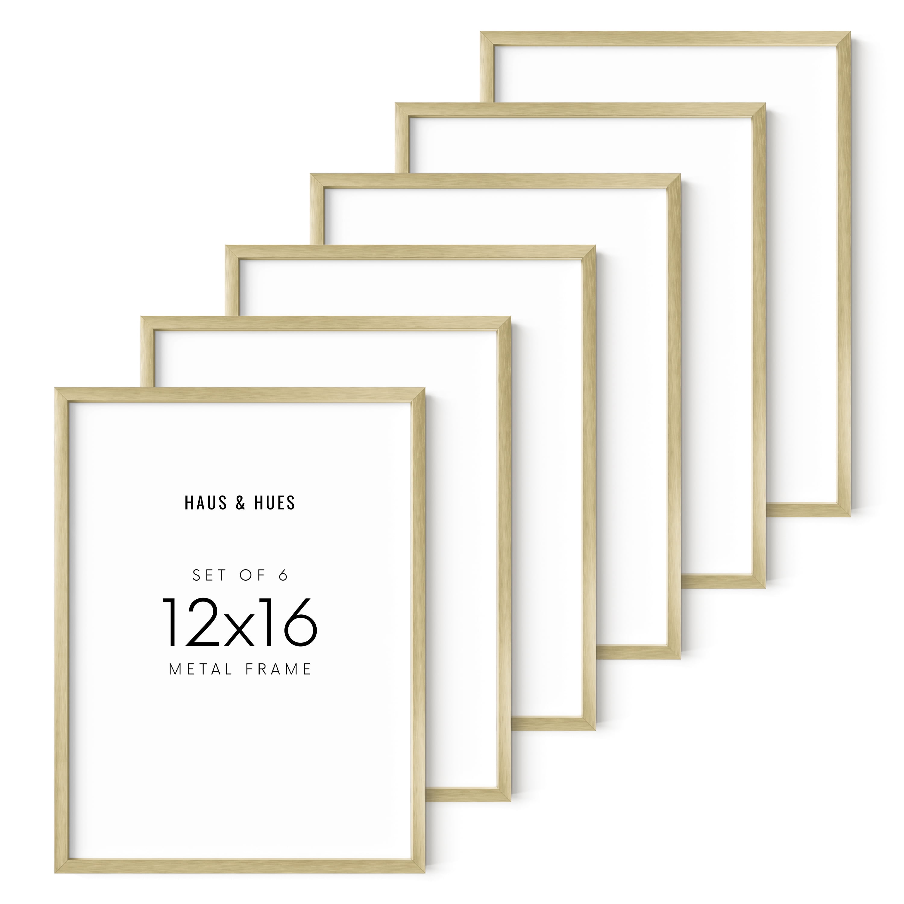 Haus and Hues Set of 6 Gold Frames 12x16 - Gold Gallery Wall Frame Set ...