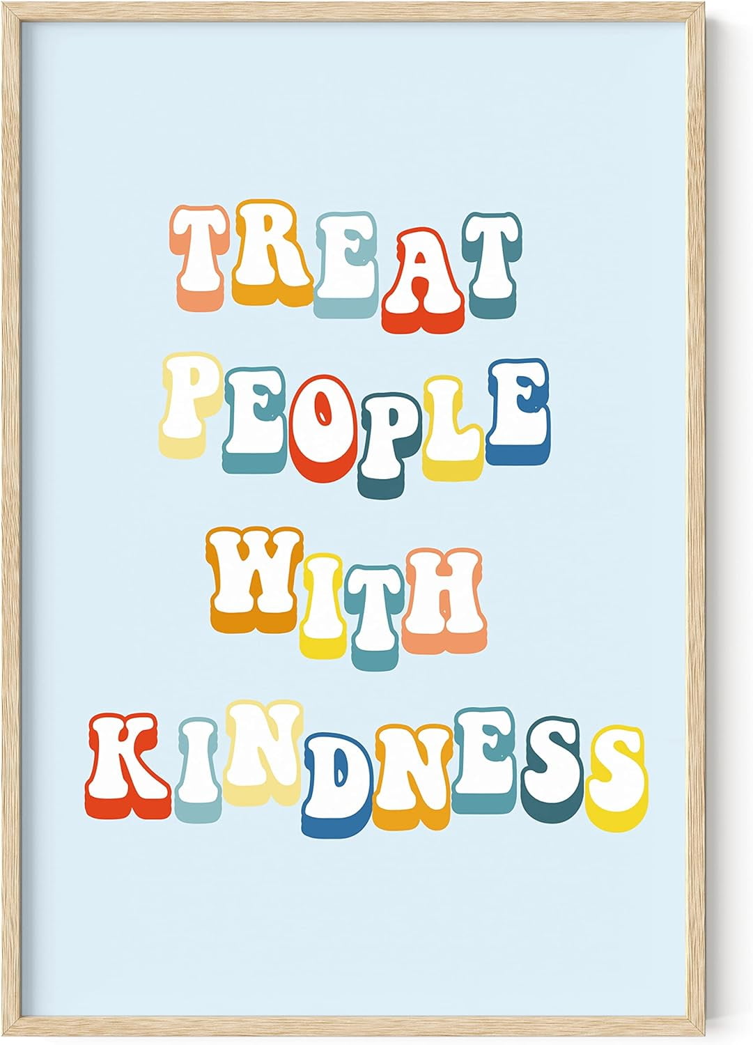 Haus and Hues Treat People with Kindness Poster Positive Posters Cute ...