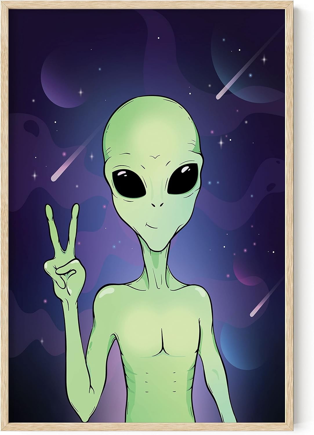Haus and Hues Trippy Alien Poster & Alien Decor - Edgy Posters Trippy ...