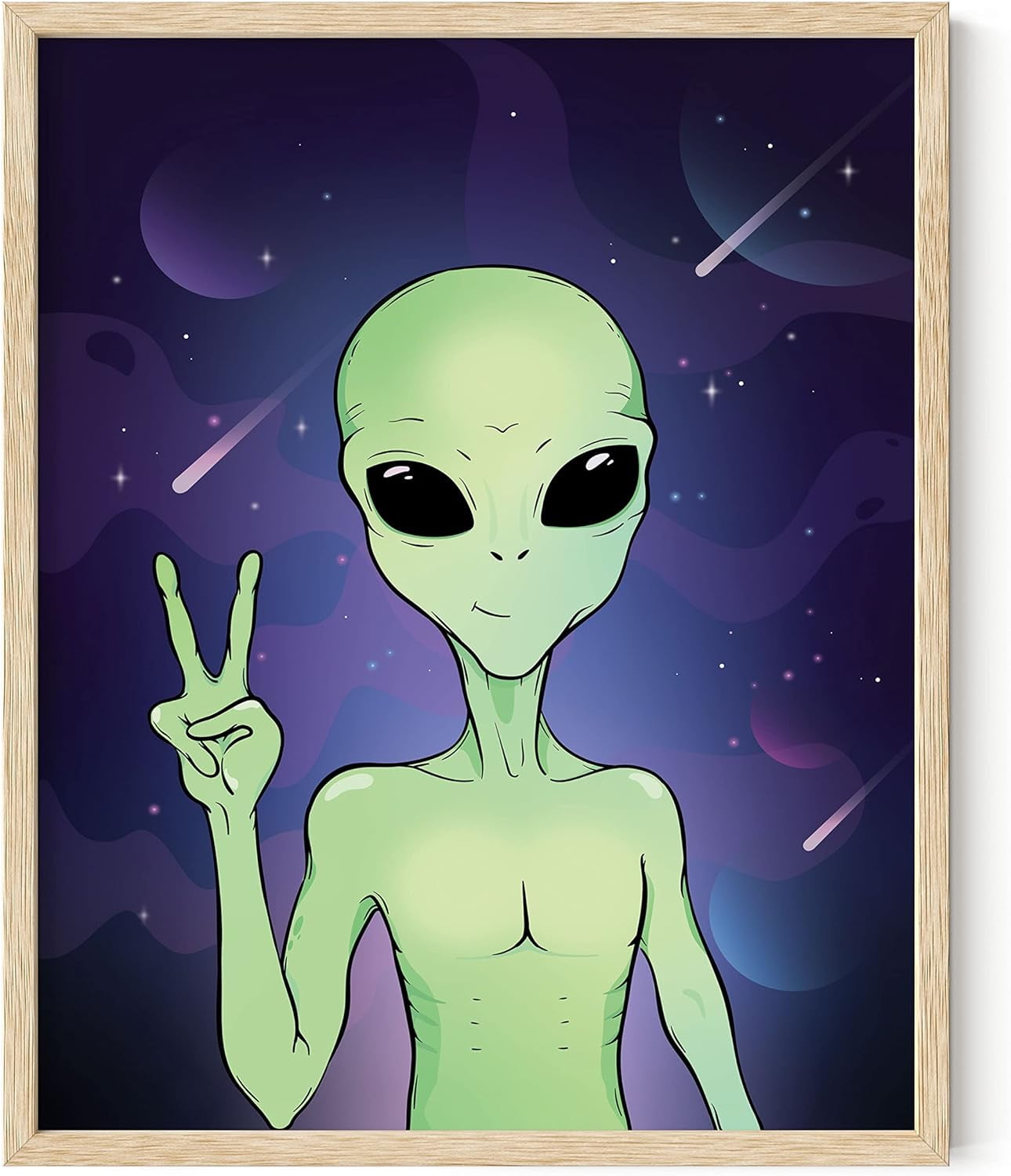 Haus and Hues Trippy Alien Poster & Alien Decor - Edgy Posters Trippy ...
