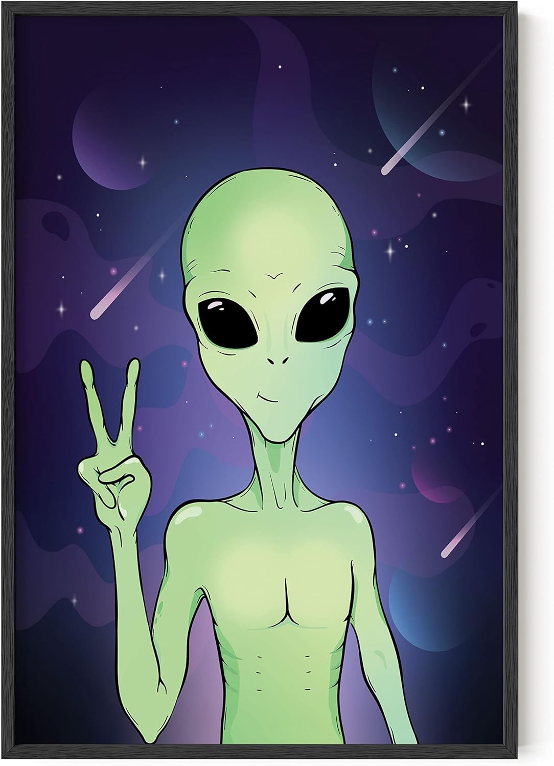 Haus and Hues Trippy Alien Poster & Alien Decor - Edgy Posters Trippy ...