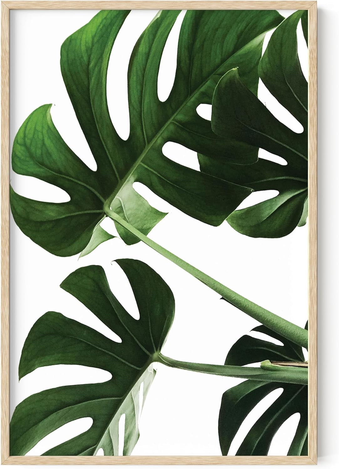 Haus and Hues Tropical Leaf Painting and Botanical Wall Art - Green ...