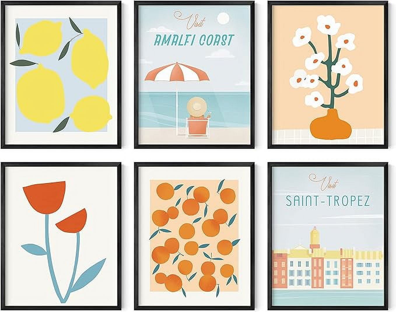 Haus and Hues Vintage Travel Posters Set - Beach Artwork For Walls ...