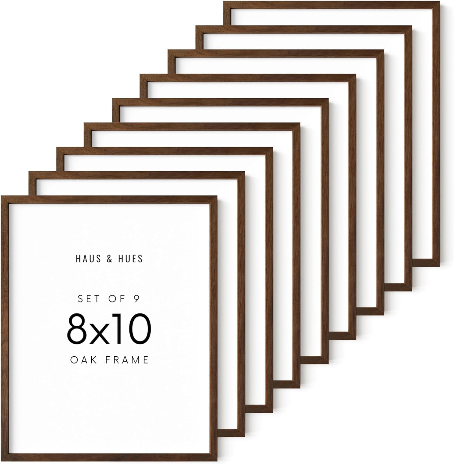 Haus and Hues Walnut 8x10 Wall Picture Frame - Set of 1 8x10 Wood ...