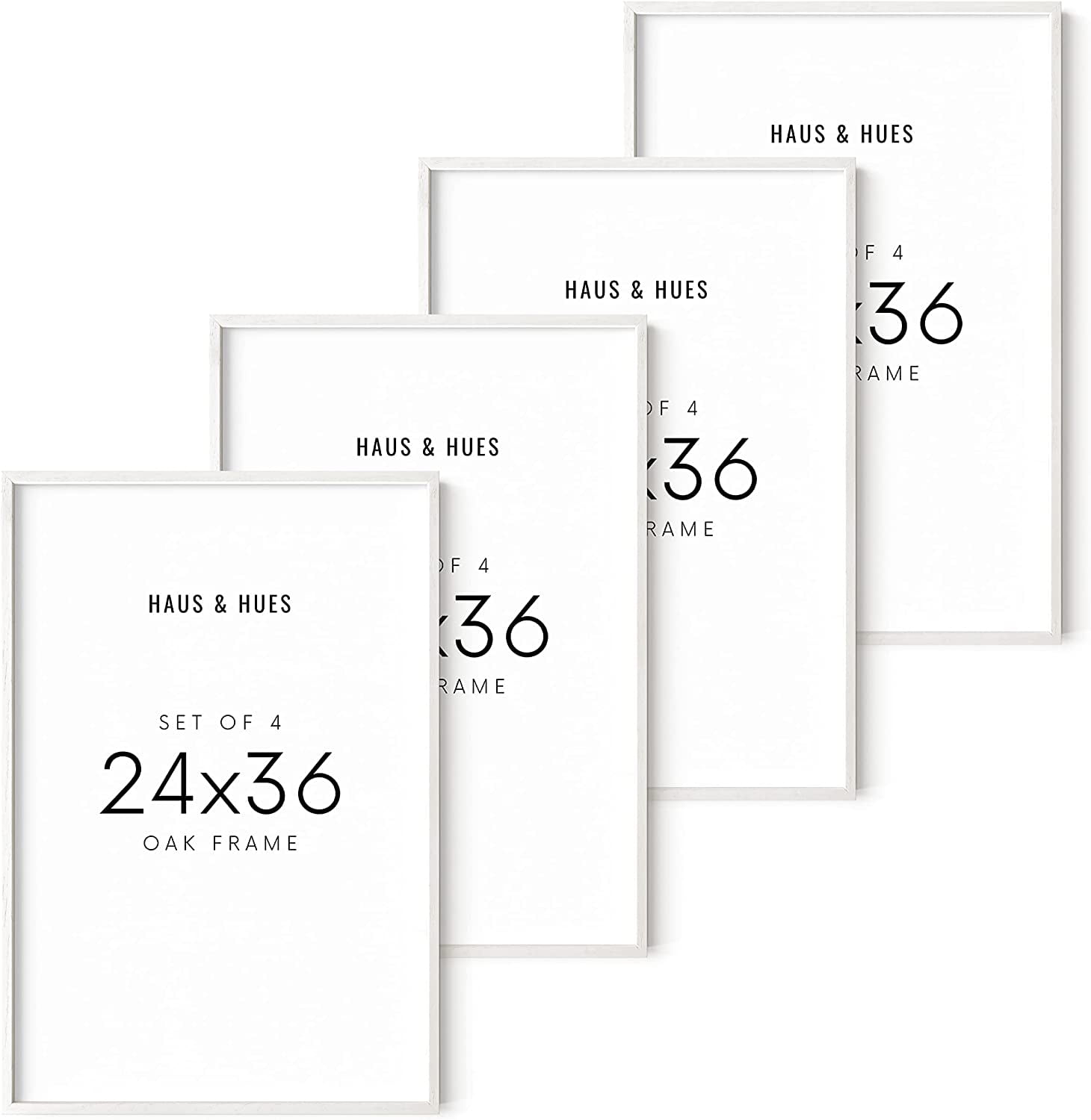 Haus and Hues White 24x36 Poster Frames Set of 4 - 24x36 Frame Sets for ...