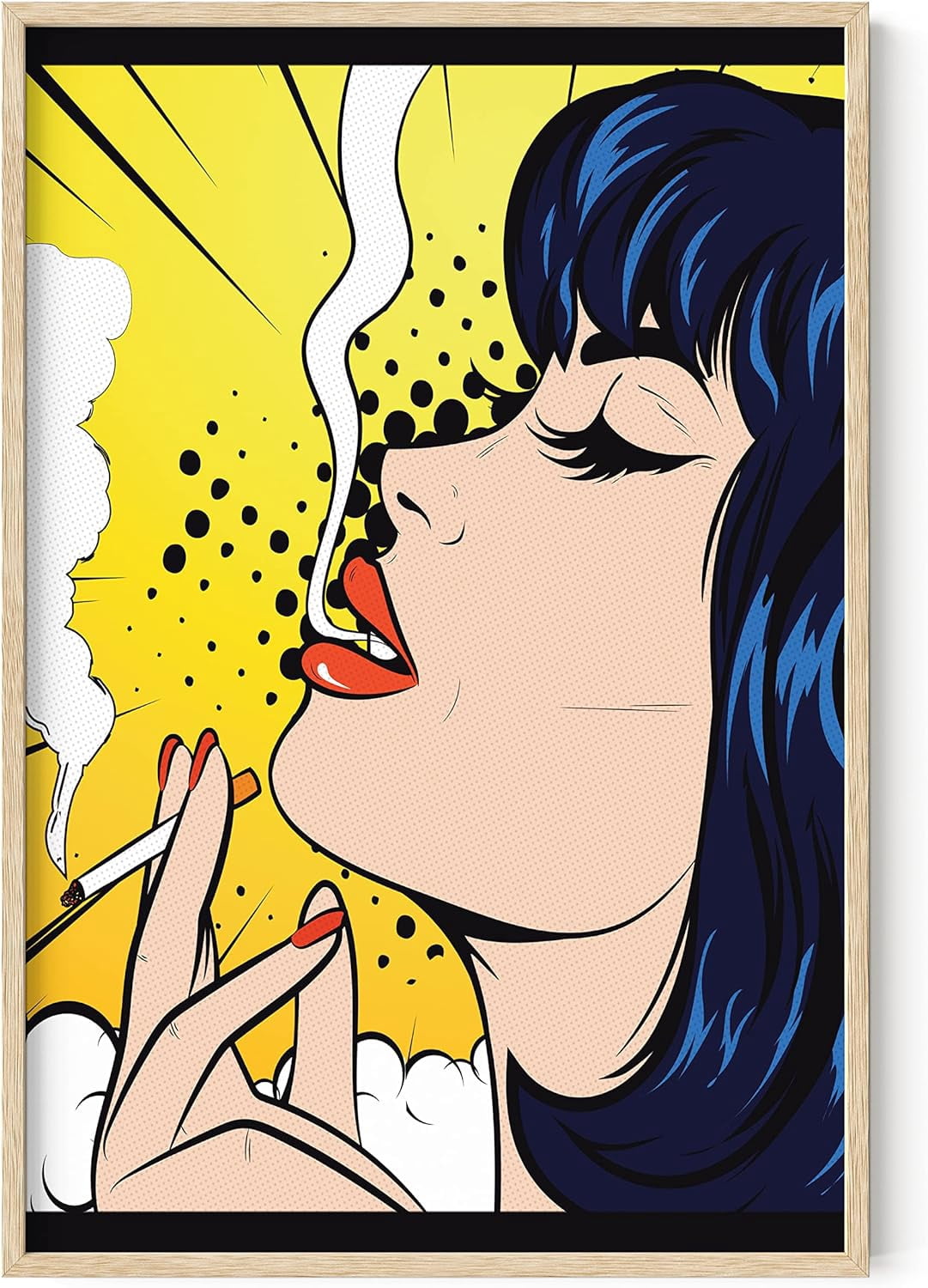 Haus and Hues Yellow Smoker Wall Art Print - Pop Art Prints, Smoking ...