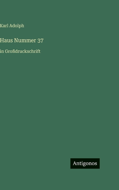 Haus Nummer 37: in GroÃ druckschrift, (Hardcover) - Walmart.com