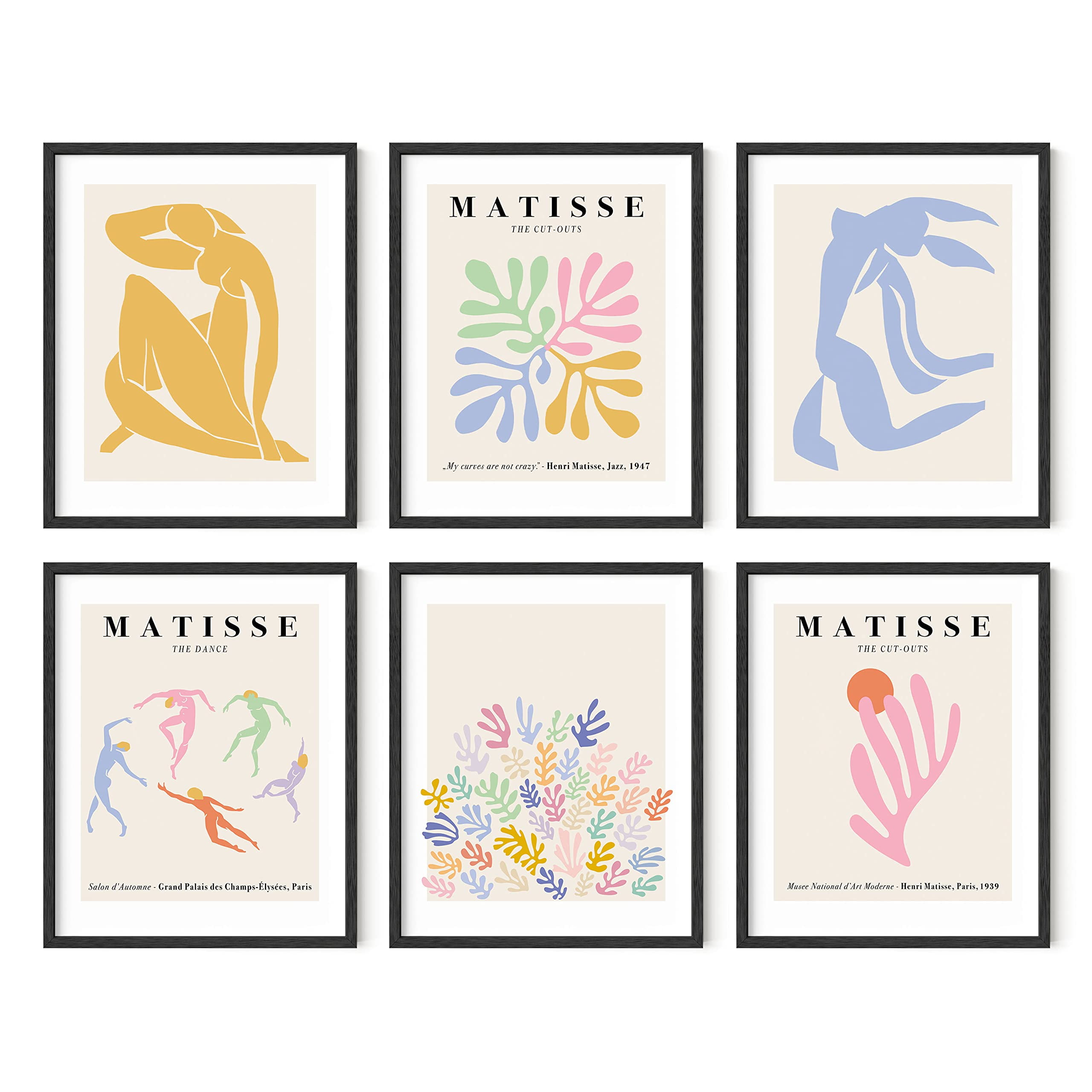 Haus and Hues Henri Matisse Pastel Prints 8” x 10” Framed Art Prints ...
