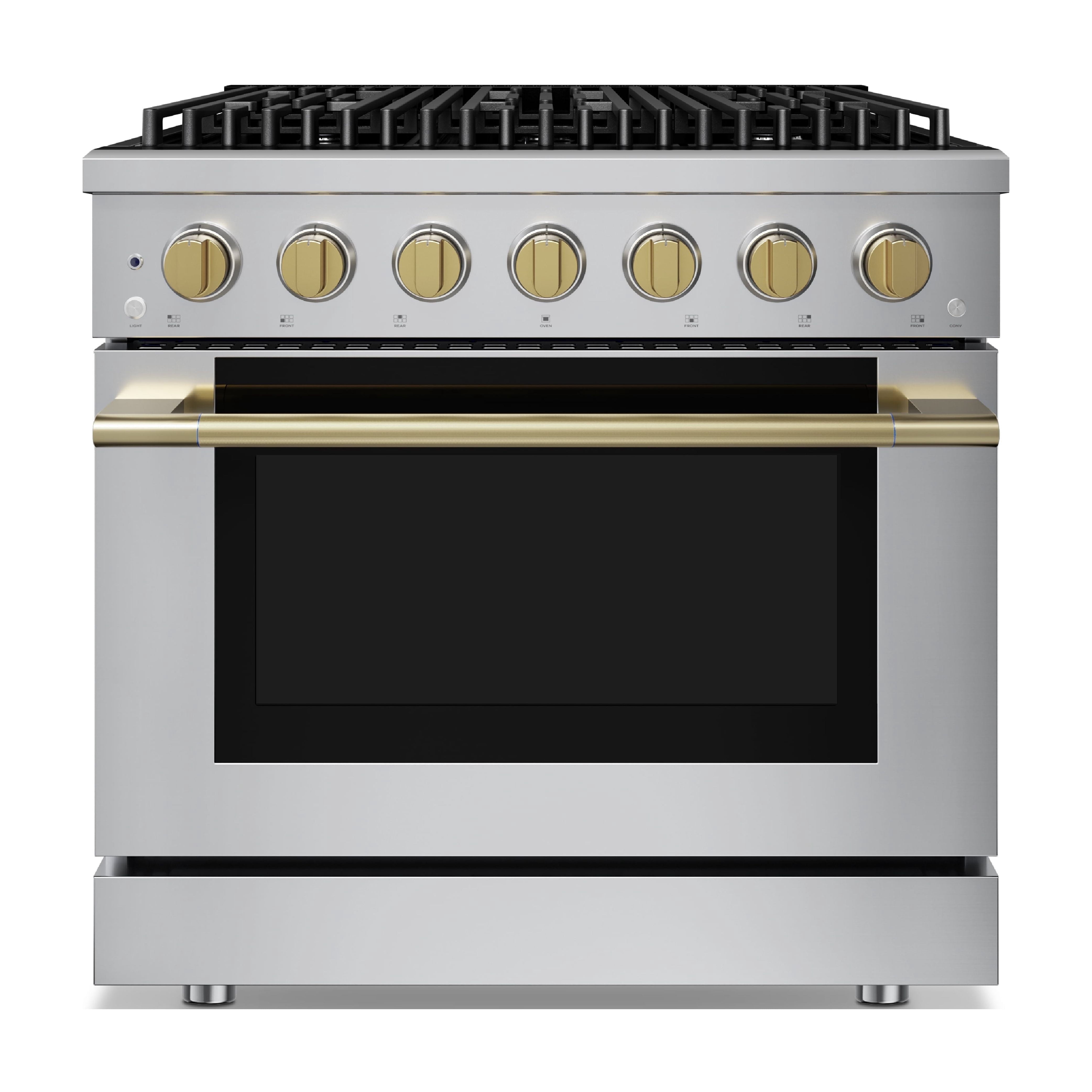 HausPro 36 in. 6 Burners Gas Range in Stainless with 20,000 BTU and ...