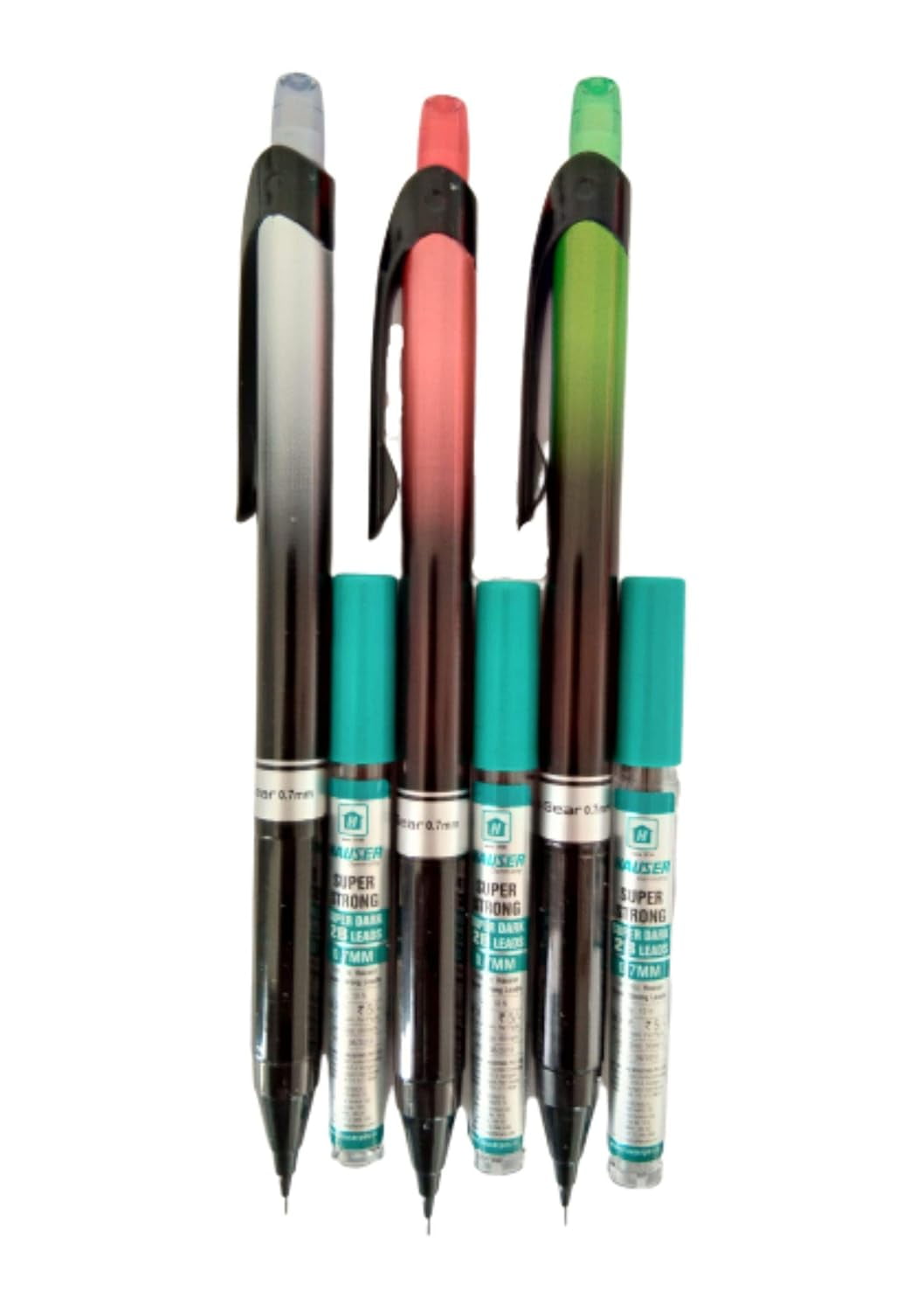 Hauser Auto Gear Mechanical Pencil Set Of 3 Ink black - Walmart.com