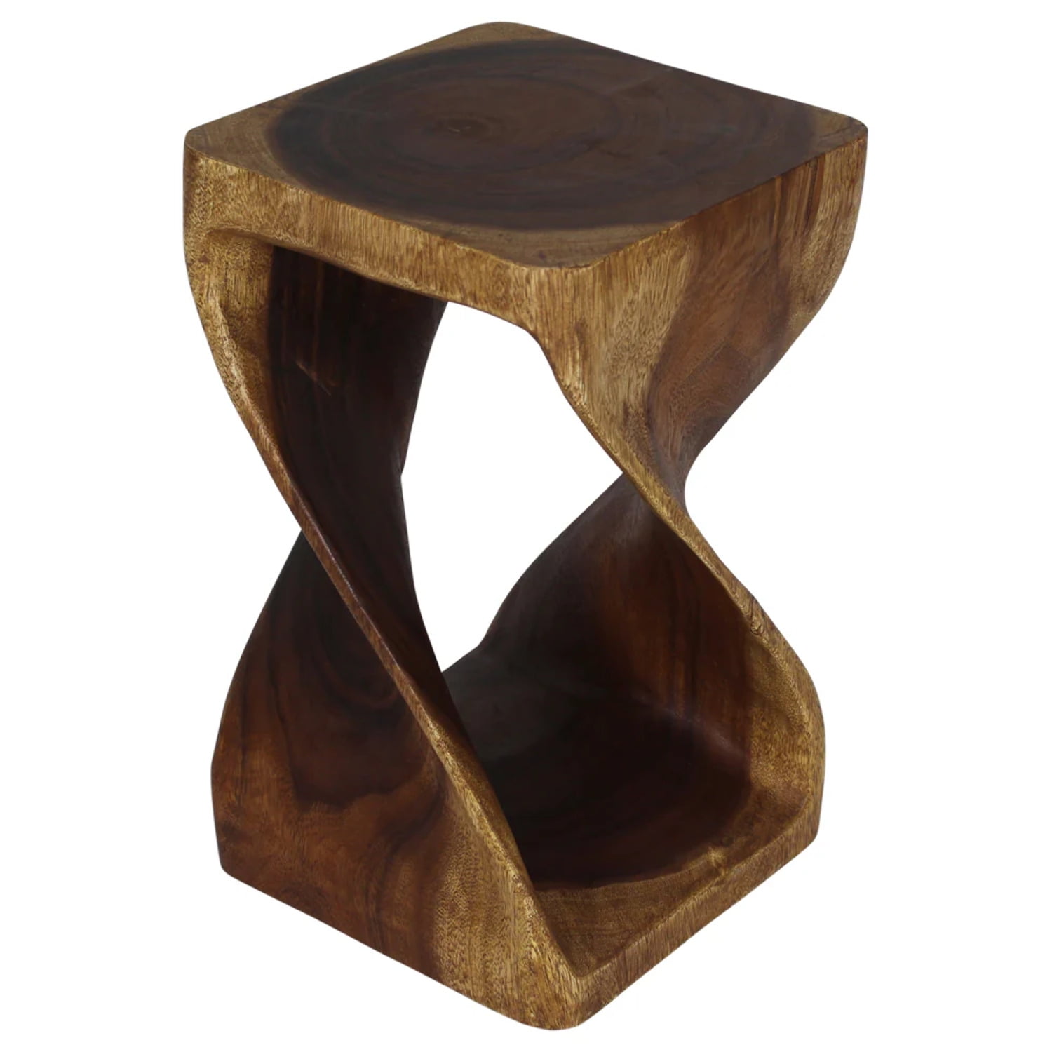 Haussmann® Original Wood Twist Stool 12 X 12 X 20 In High Walnut Oil ...