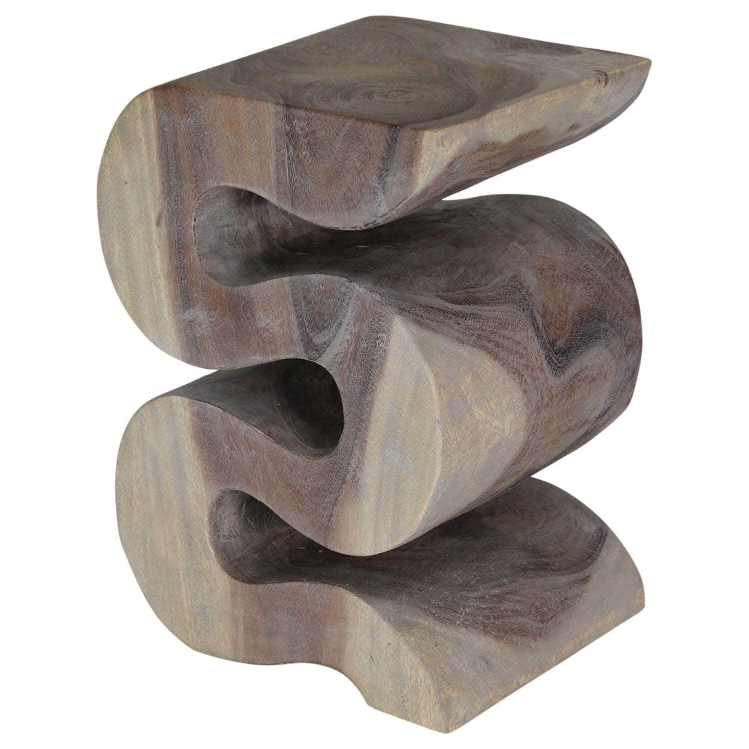 Haussmann® Wood BIG Wave Verve Accent Snake Table 12 x 14 x 20 in H ...