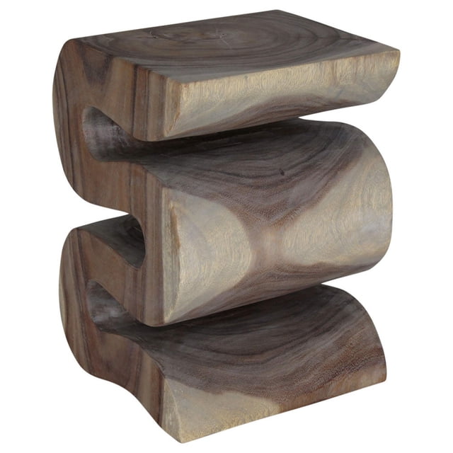Haussmann® Wood BIG Wave Verve Accent Snake Table 14 x 14 x 20 in H ...