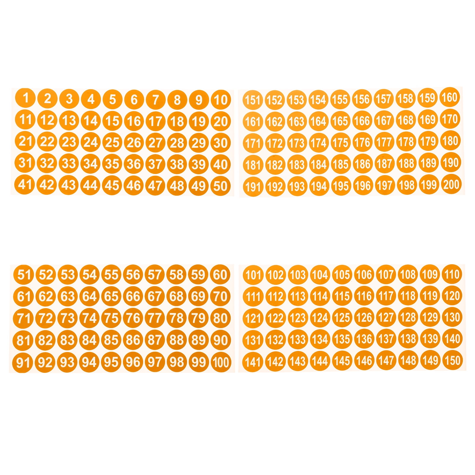 Haust 8 Sheets of Number Stickers Number Label Stickers Number Stickers ...