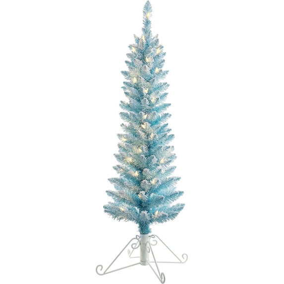 Haute Decor 4 Foot Pre-lit Cotton Candy Artificial Flocked Fir ...