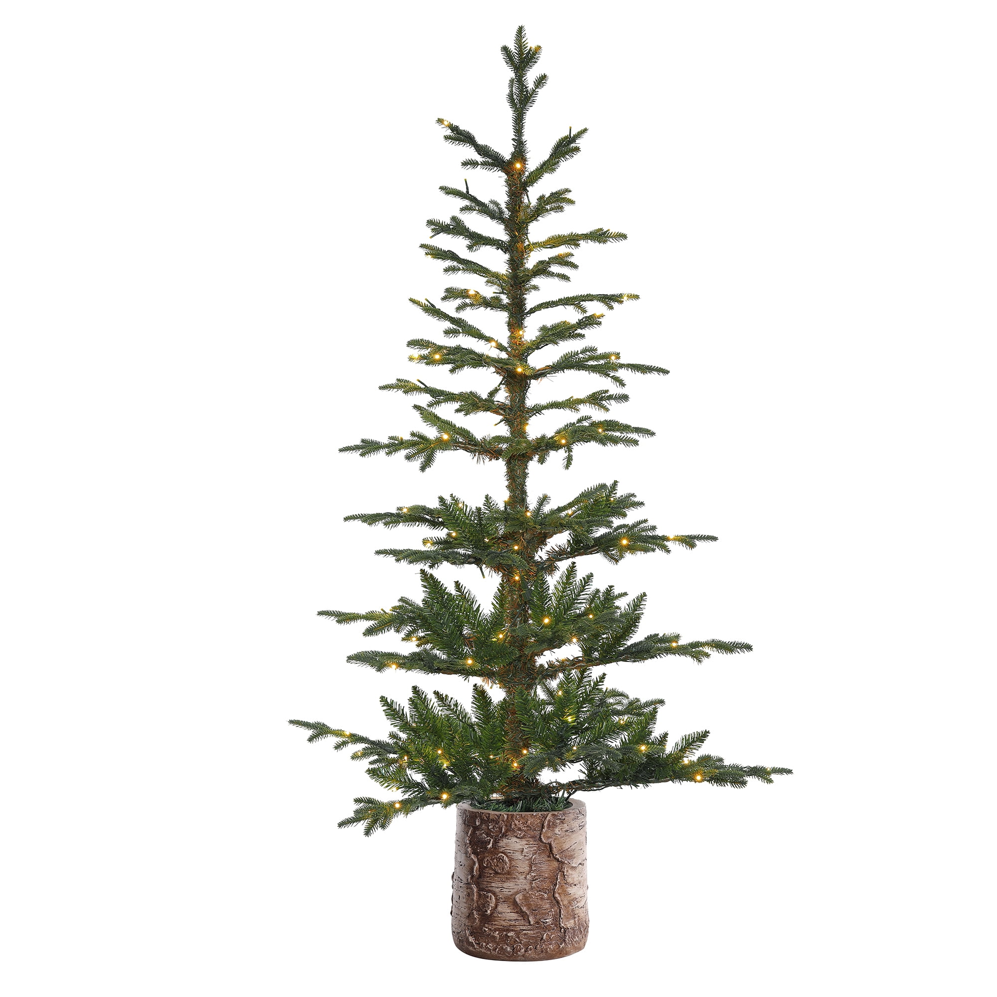 Haute Decor 5 Foot Pre-Lit Timberland Fir Potted Christmas Tree ...