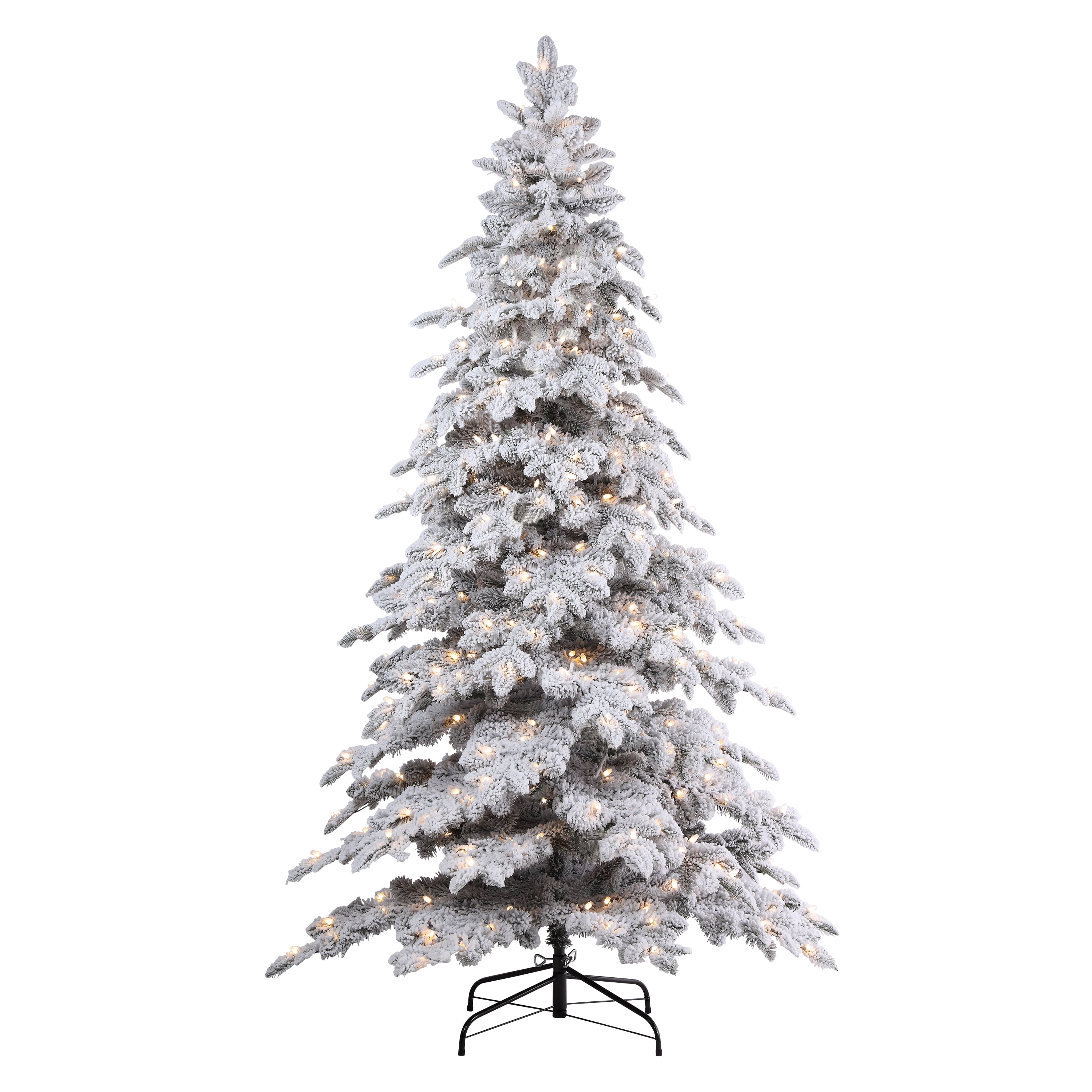 Haute Decor 7 Ft. Holland Snow PE Fir Tree with Soft White T5 LED ...