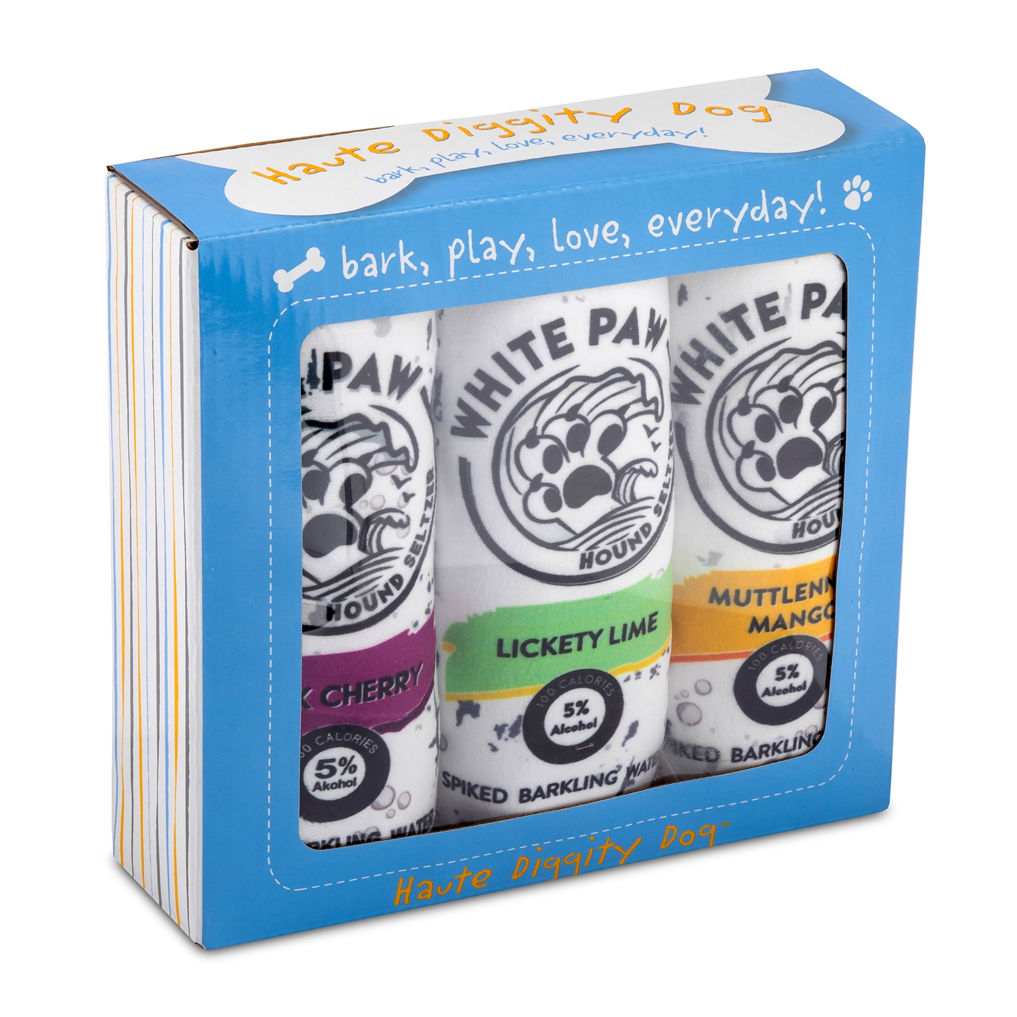 Haute Diggity Dog Hound Seltzer Collection – Soft Plush Funny Dog Toys ...