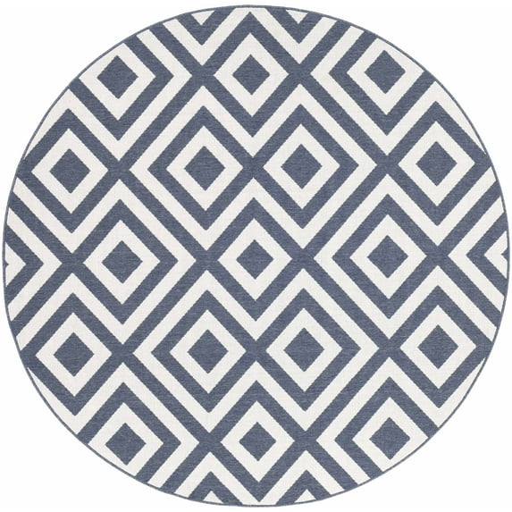 Hauteloom Abilene Outdoor Round Area Rug - Outside Porch Patio Rug ...
