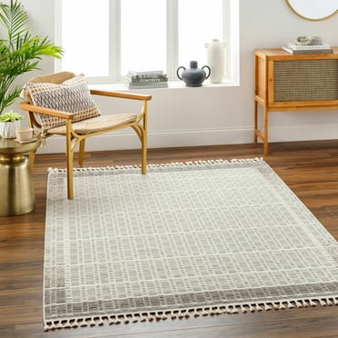 Hauteloom Hamal Living Room, Bedroom Area Rug - Ivory, Green, Gray - 7 ...