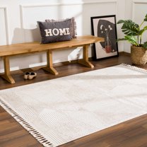 Hauteloom Hamal Living Room, Bedroom Area Rug - Ivory, Green, Gray - 7 ...