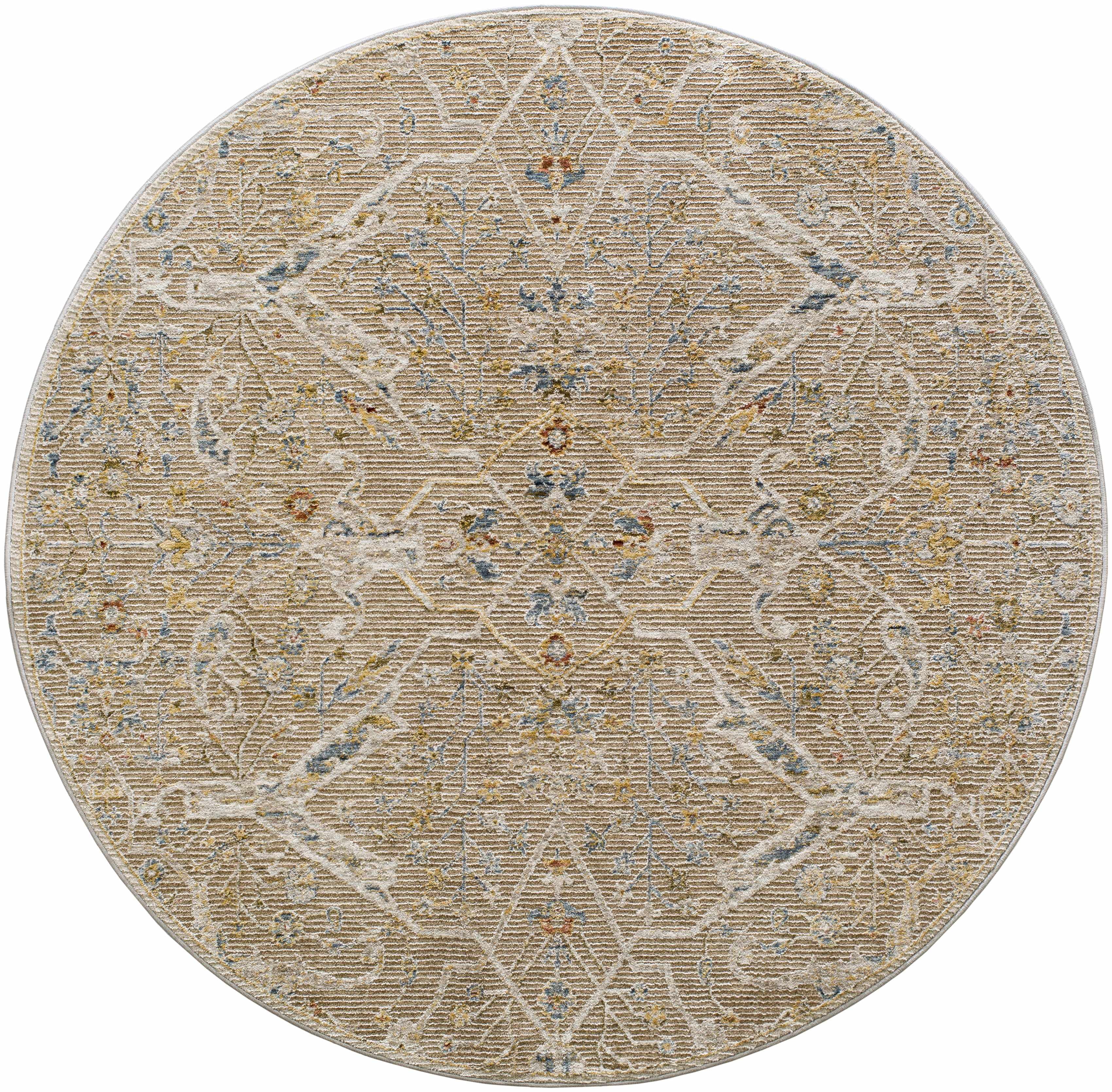 Hauteloom Barneyside Living Room, Bedroom Area Rug - Beige, Blue, Red ...