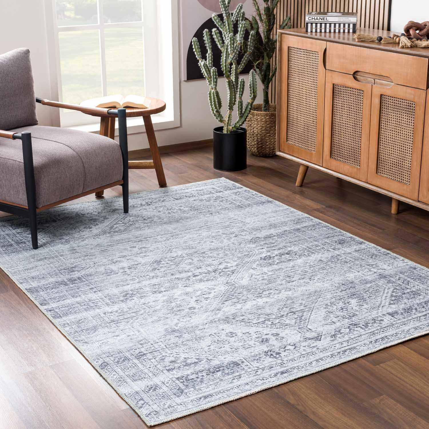 Hauteloom Barny Living Room, Bedroom Machine Washable Area Rug ...
