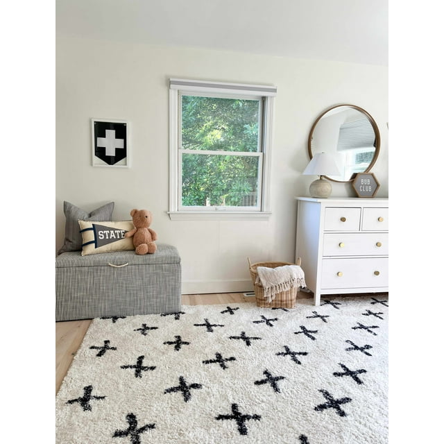 Hauteloom Berber Shag Collection Bede Living Room, Bedroom Machine ...