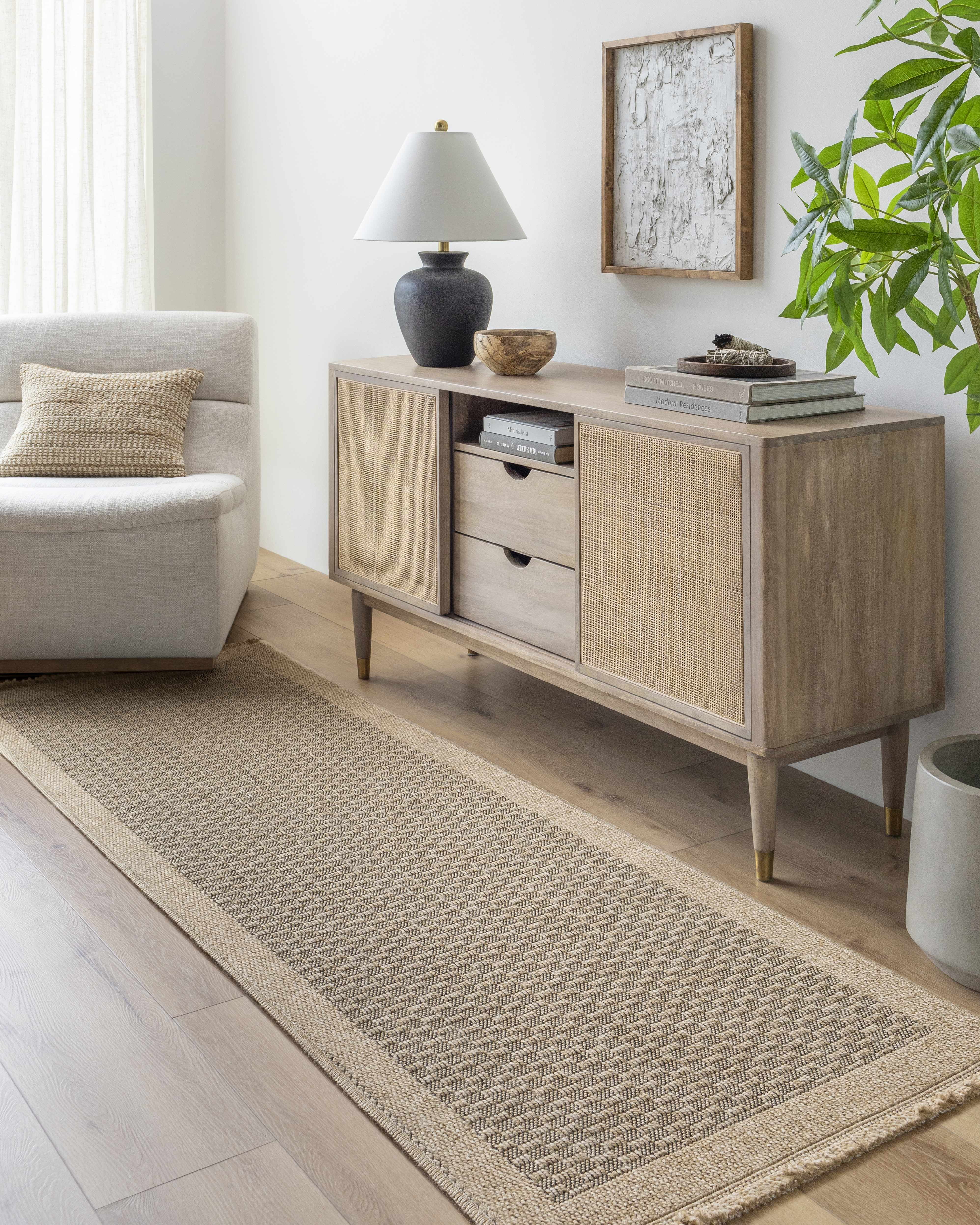 Hauteloom Biana Hallway, Kitchen Patio Outdoor Runner Rug - Brown, Gray ...