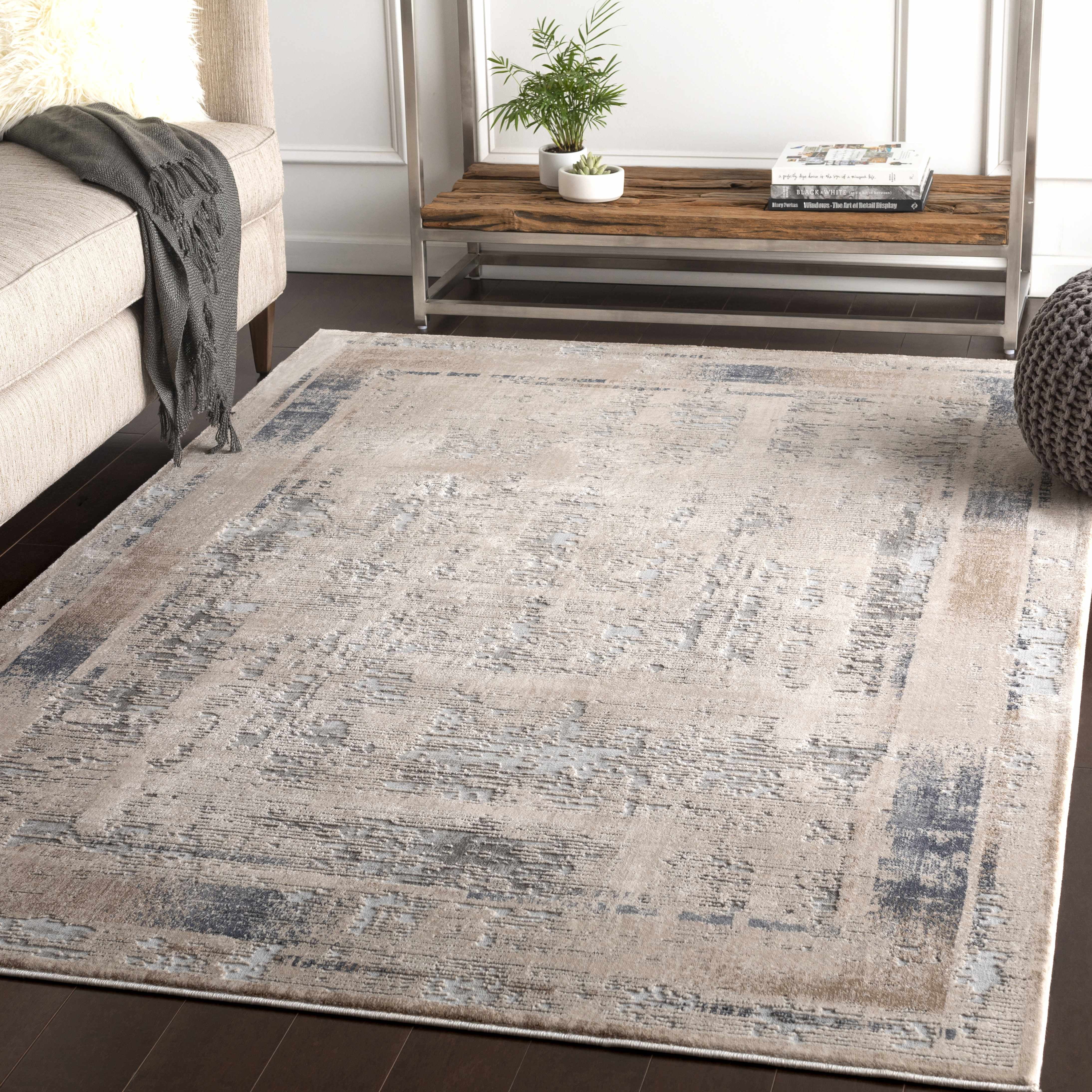 Hauteloom Boley Living Room, Bedroom Area Rug - Traditional - Taupe ...