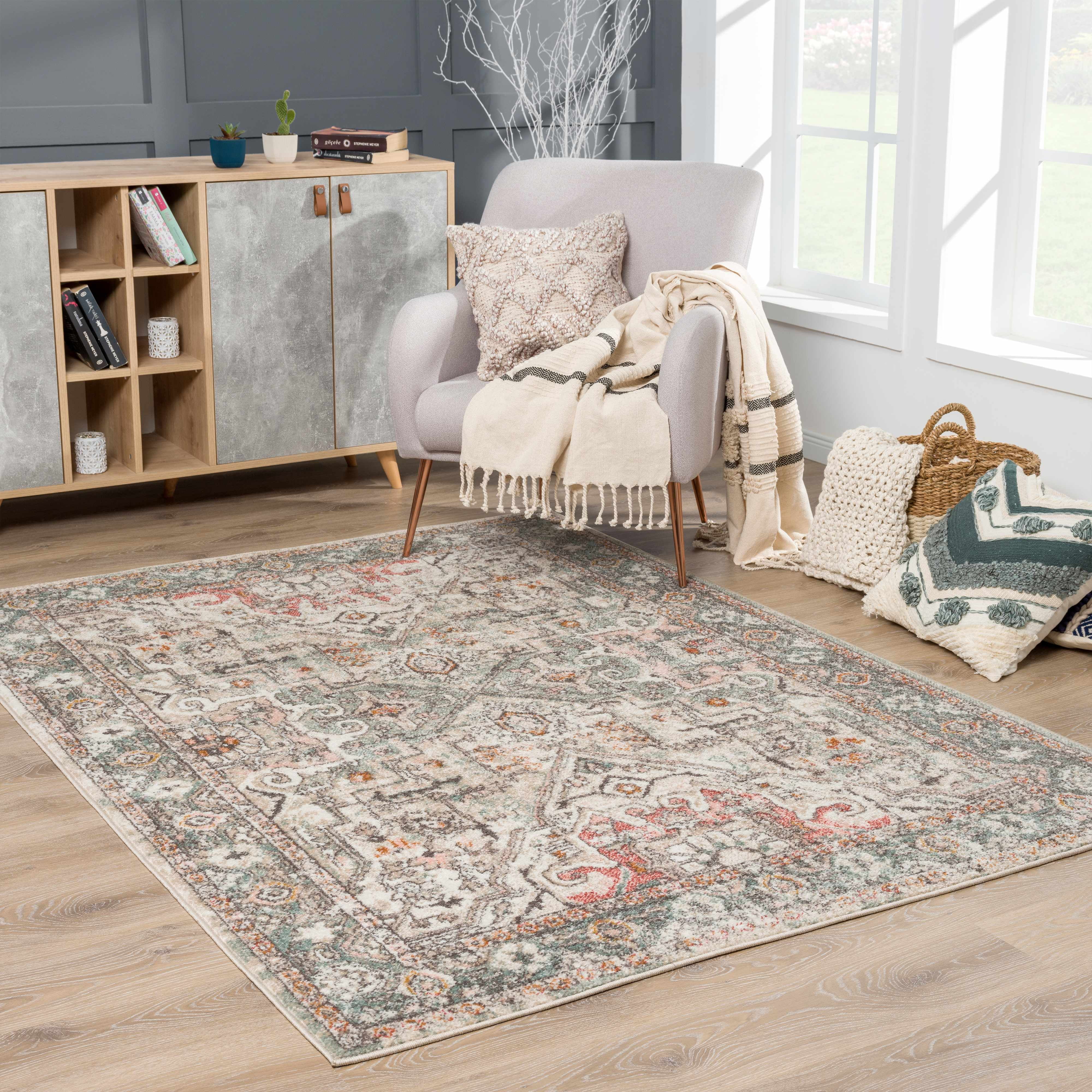 Hauteloom Bolinas Traditional Oriental Living Room Area Rug - Bohemian ...