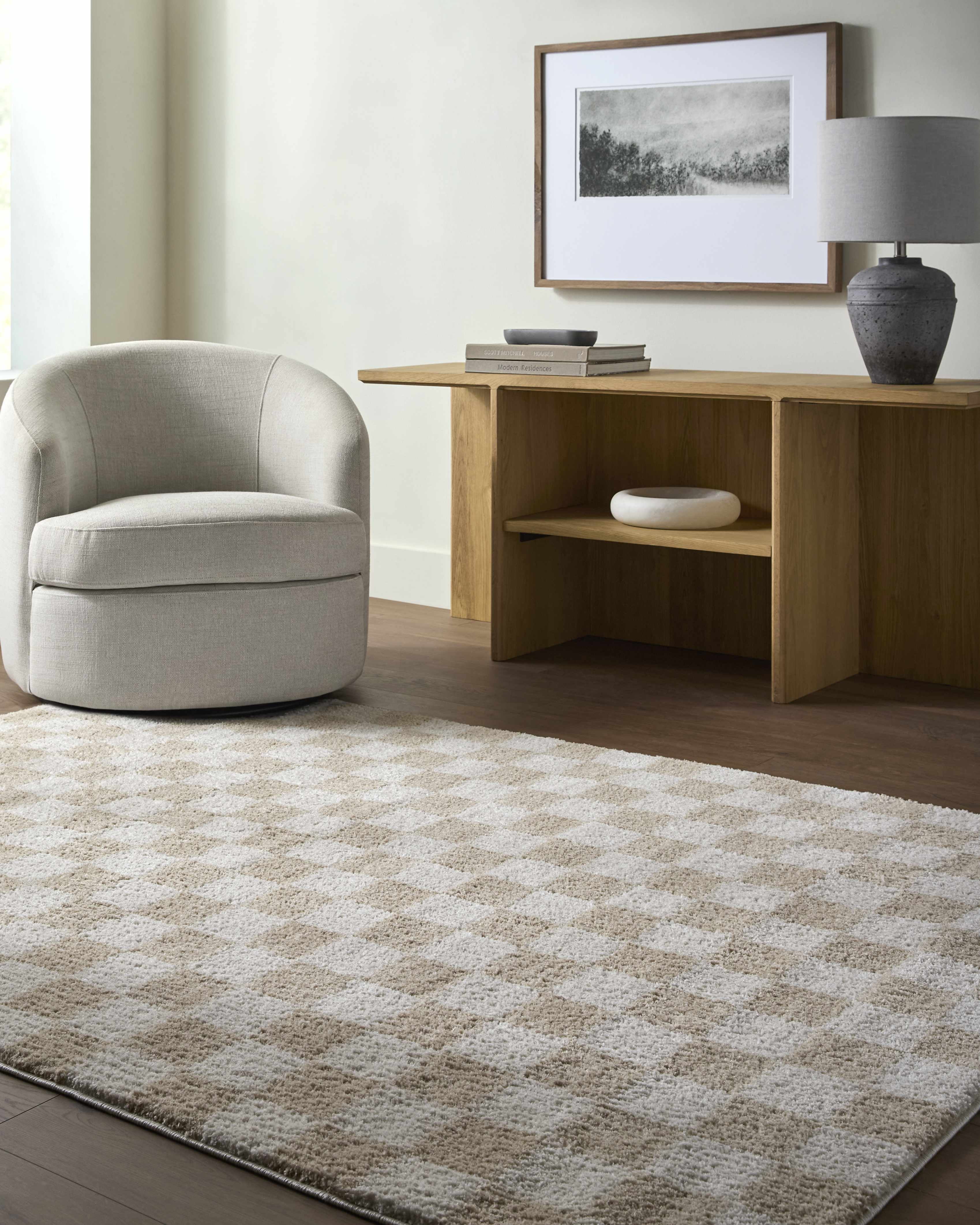 Hauteloom Canika Modern Checkered High Pile Area Rug - Contemporary ...