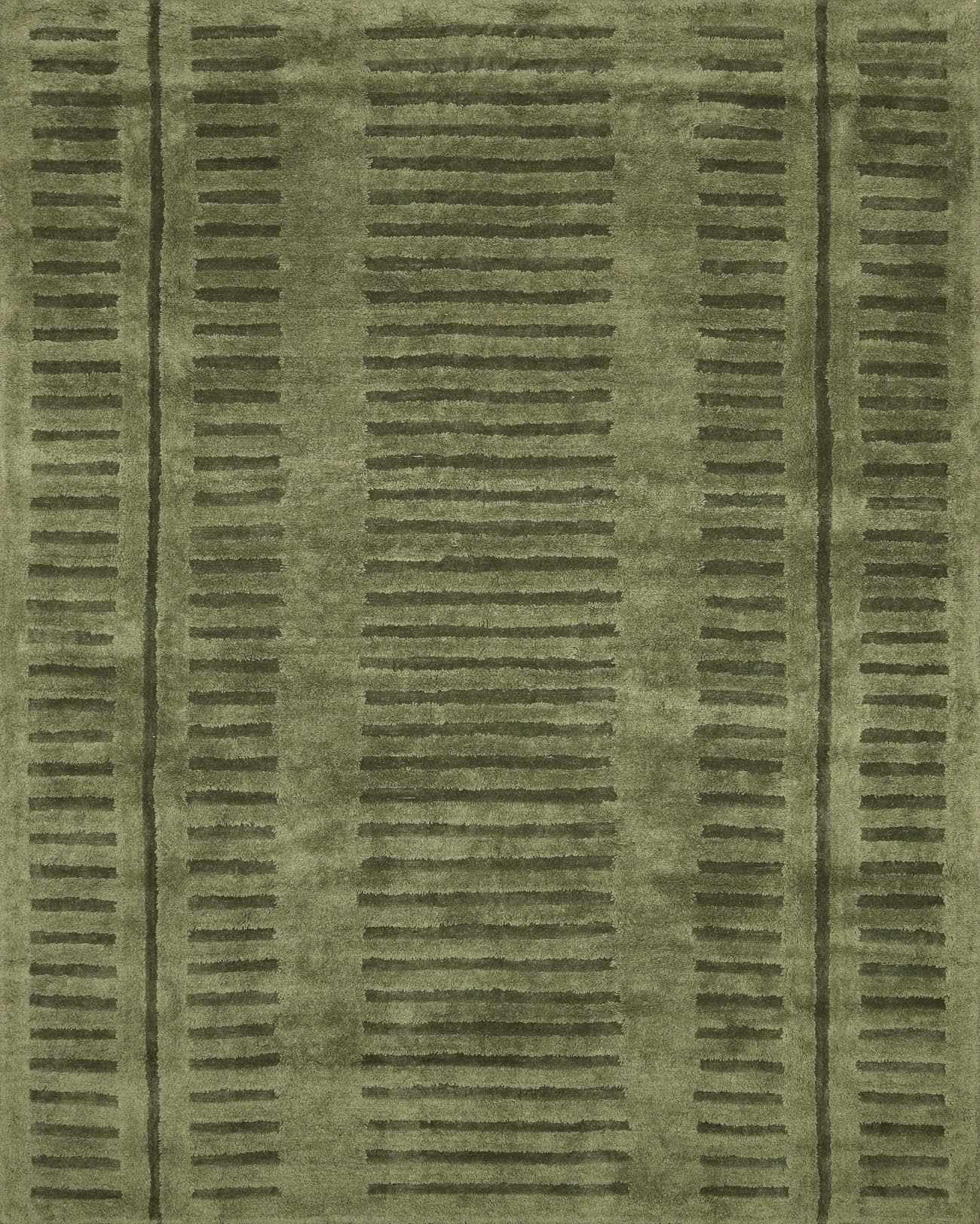 Hauteloom Cicily Contemporary Army Green Wool Area Rug - High Pile ...