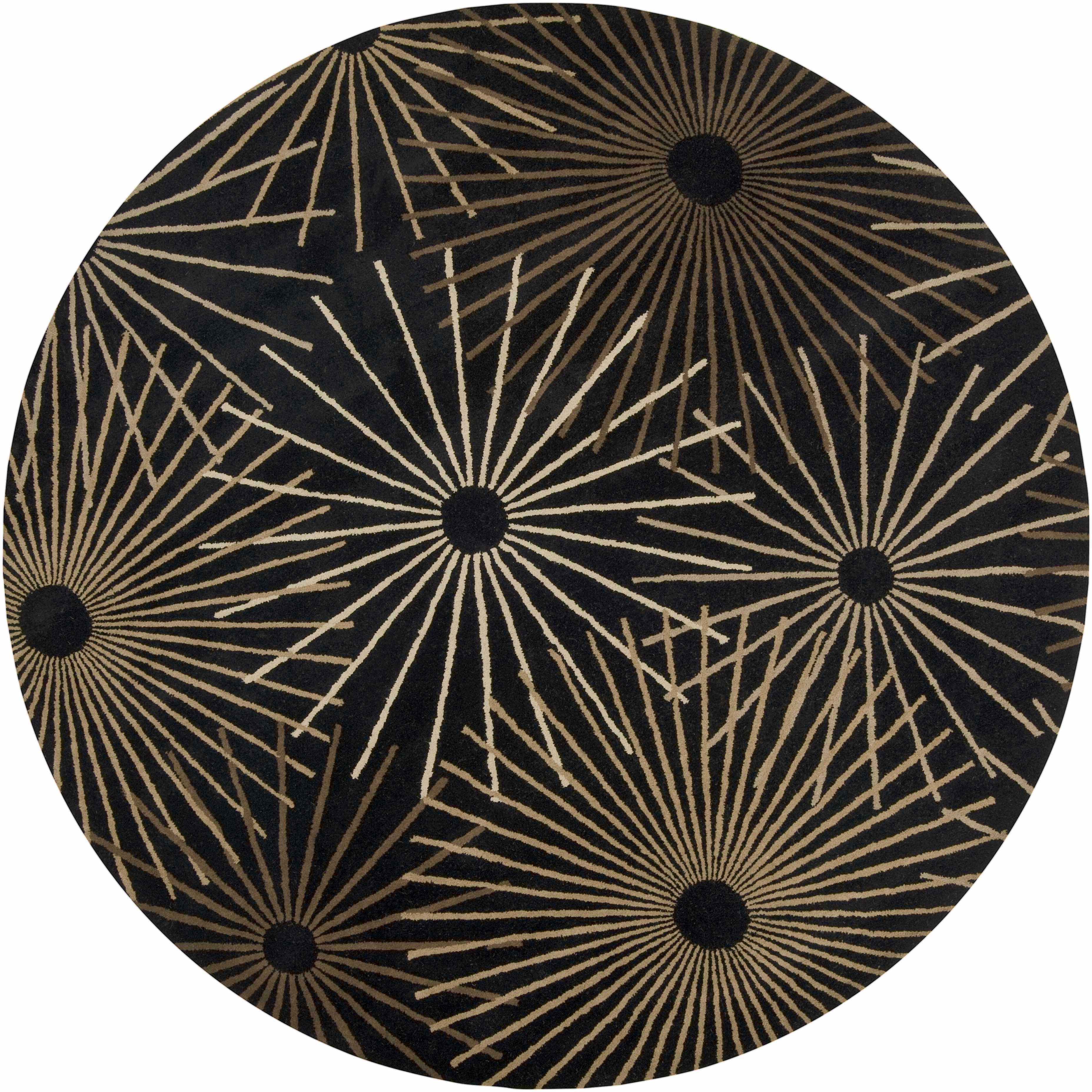 Hauteloom Clover Wool Living Room, Bedroom Area Rug - Modern - Black ...