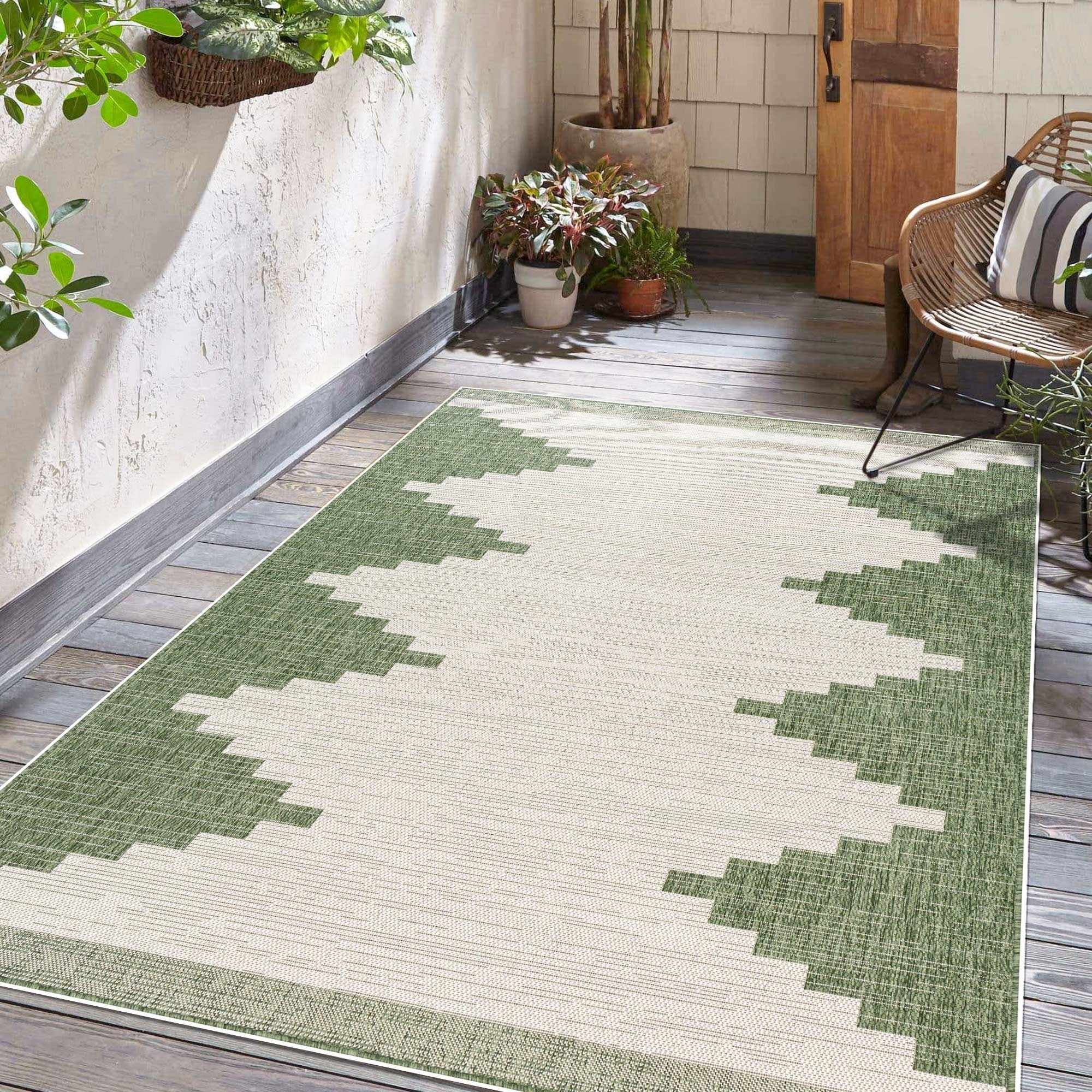 Hauteloom Djugun Outdoor Runner Rug - Outside Porch Patio Rug Carpet ...