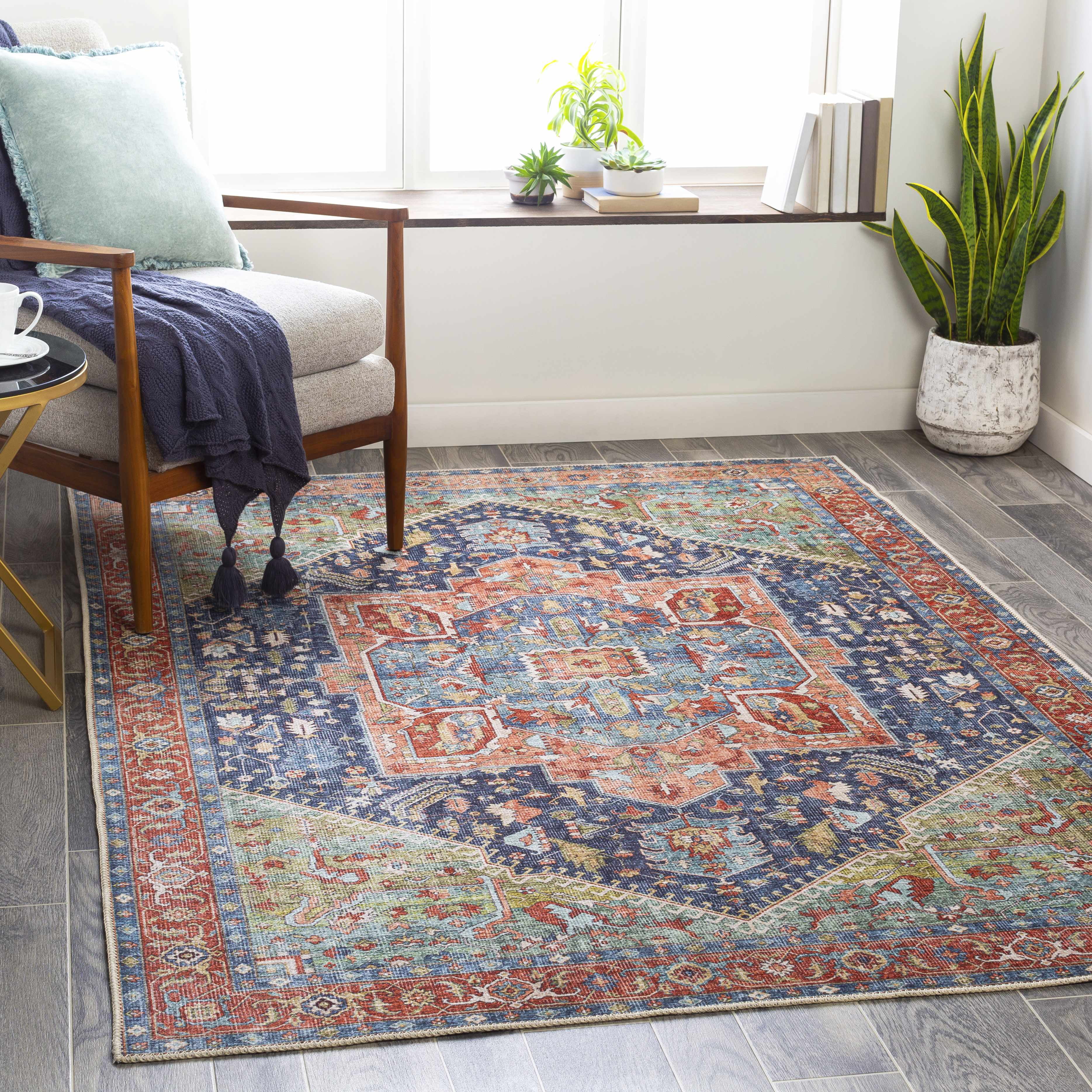 Hauteloom Exira Living Room, Bedroom Machine Washable Area Rug ...