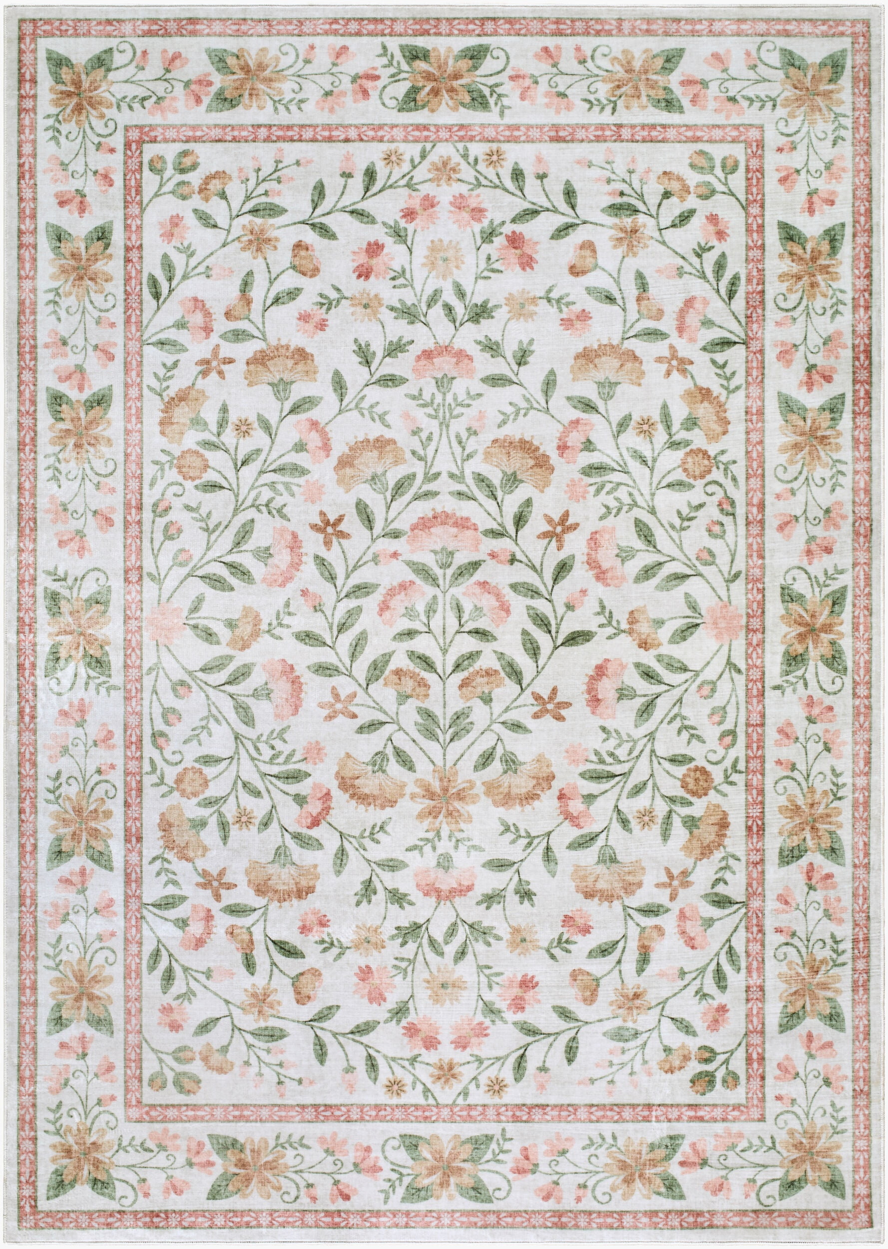 Hauteloom Ferlin Living Room, Bedroom Machine Washable Area Rug ...